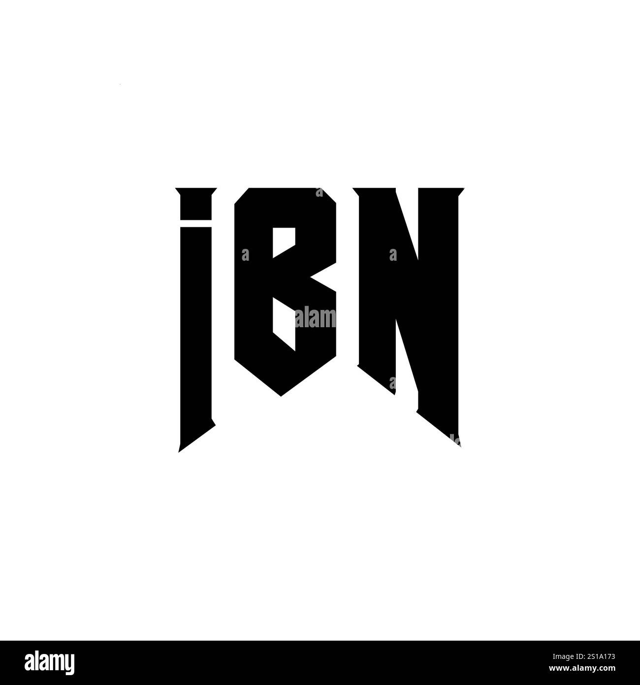 IBN letter logo design for technology company. IBN logo design black ...