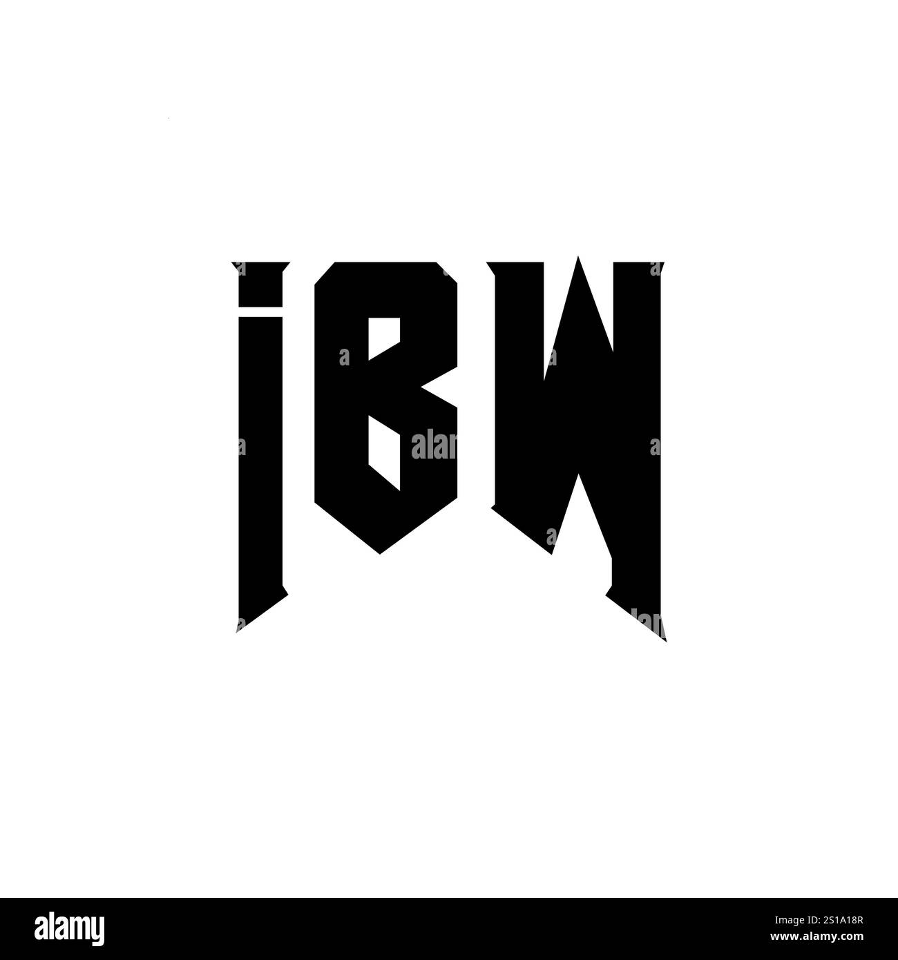 IBW letter logo design for technology company. IBW logo design black ...