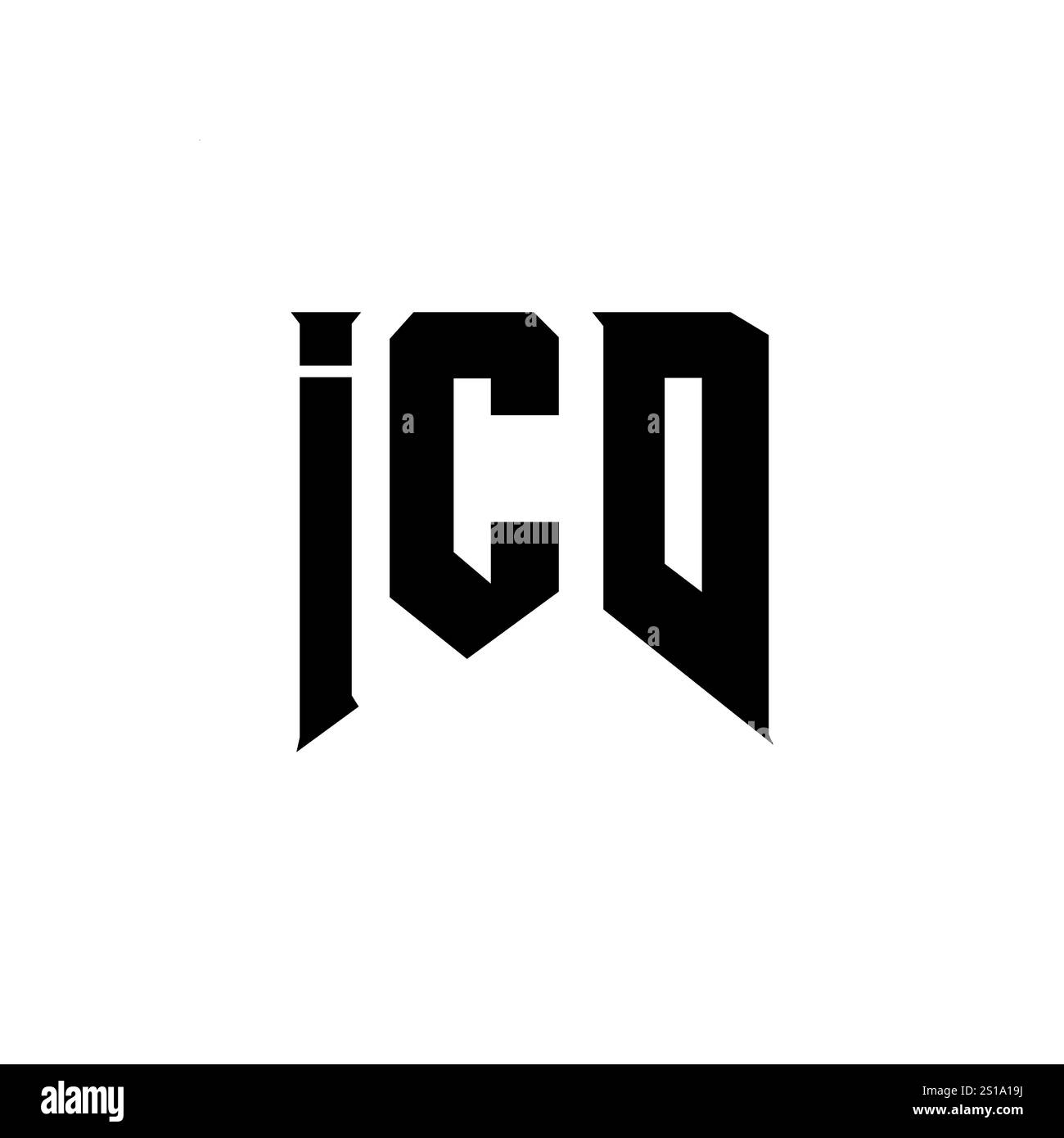 Icd Letter Logo Design For Technology Company Icd Logo Design Black And White Color Combination