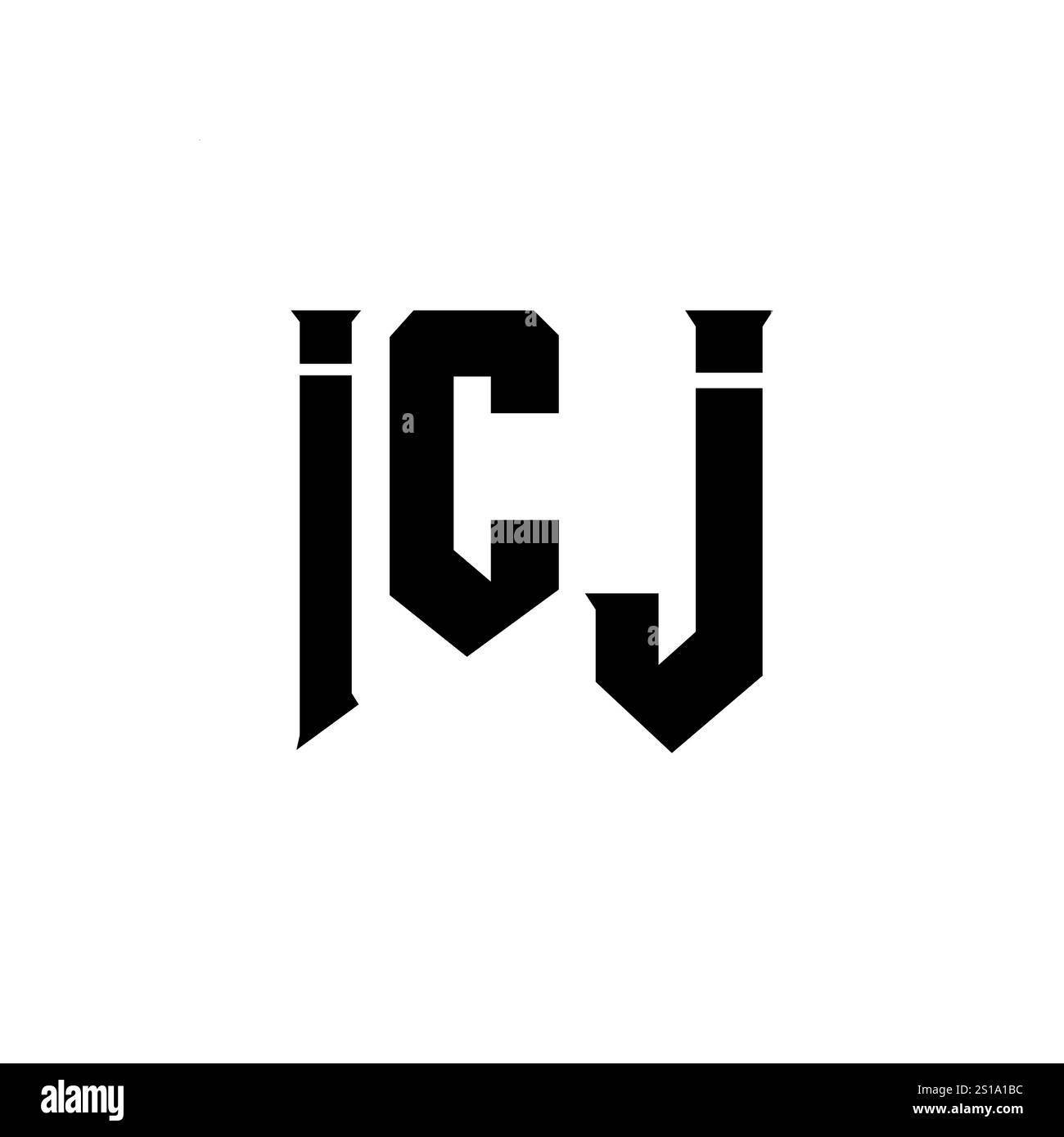 ICJ letter logo design for technology company. ICJ logo design black ...