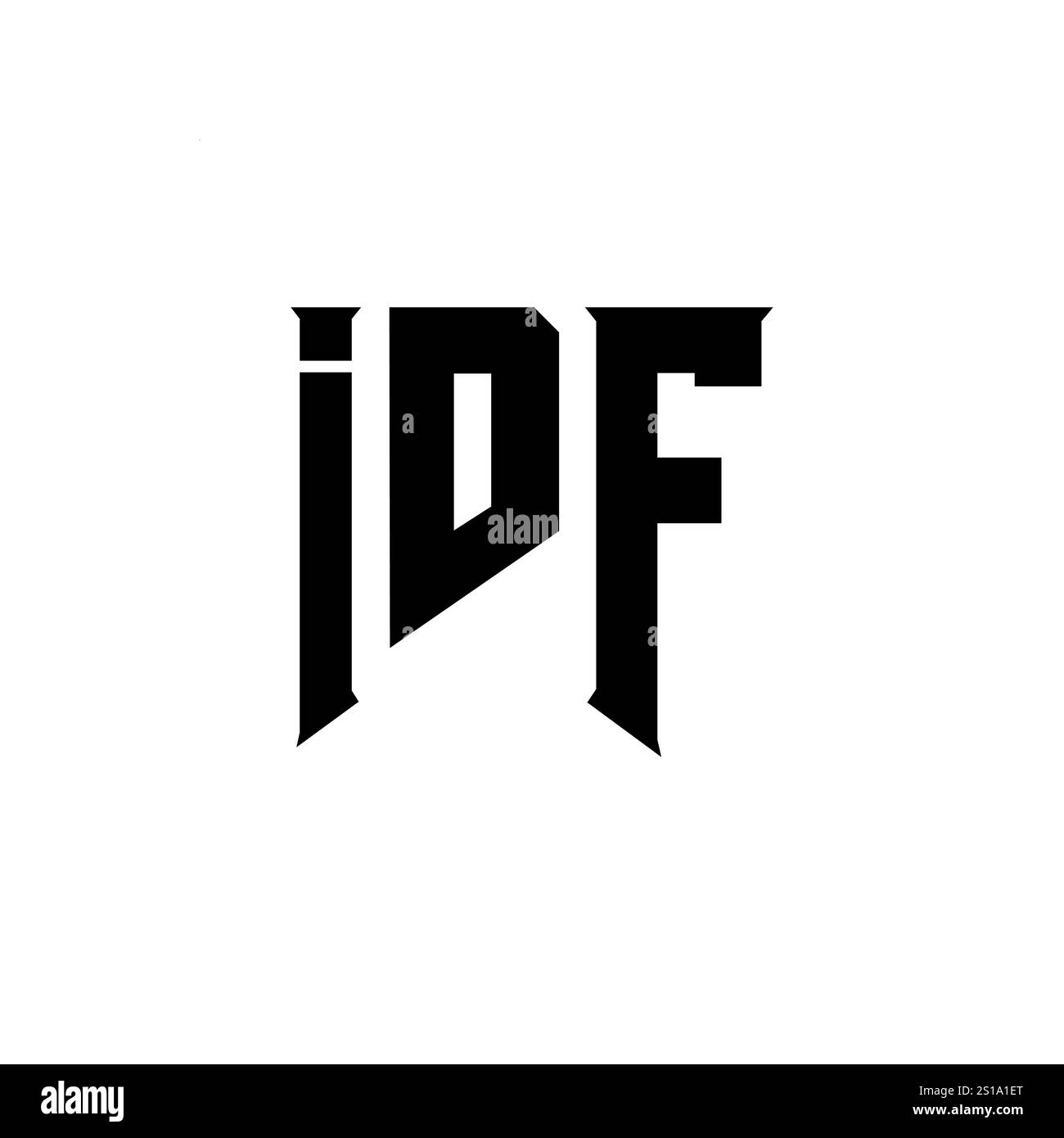 IDF letter logo design for technology company. IDF logo design black ...