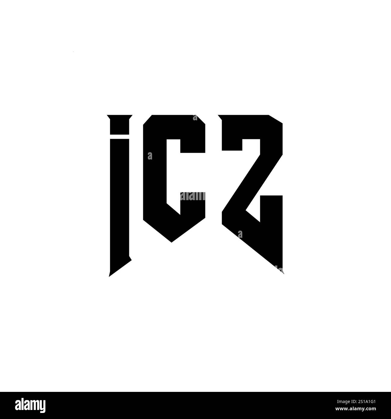 ICZ letter logo design for technology company. ICZ logo design black ...