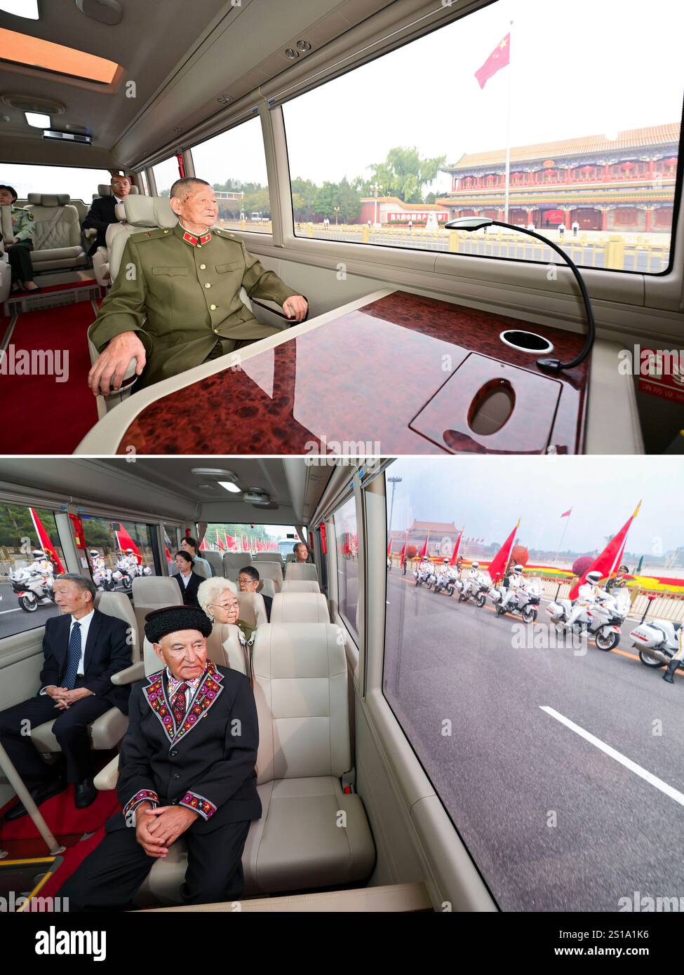 Beijing, Sept. 29. 29th Sep, 2024. This combo photo shows Huang Zongde ...
