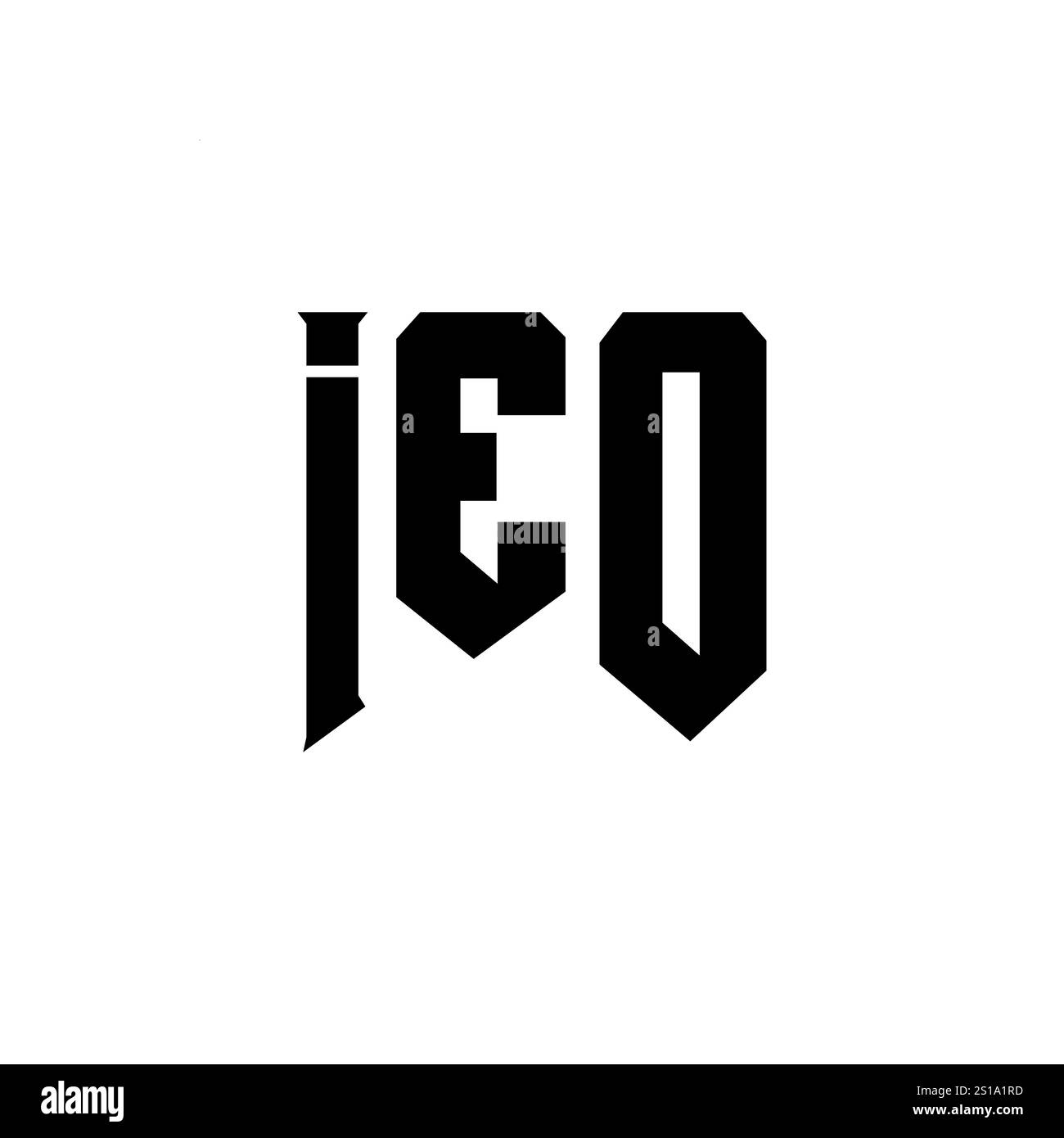 IEO letter logo design for technology company. IEO logo design black ...