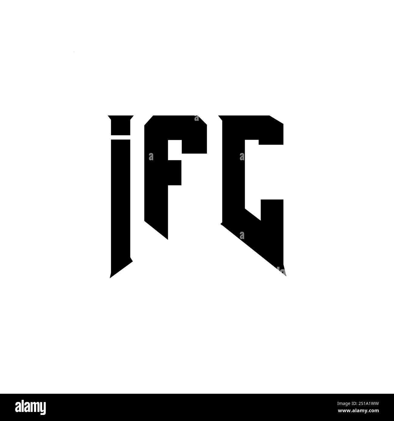 IFC letter logo design for technology company. IFC logo design black and white color combination ...