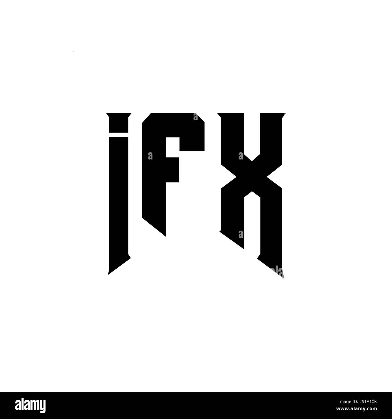 IFX letter logo design for technology company. IFX logo design black and white color combination ...
