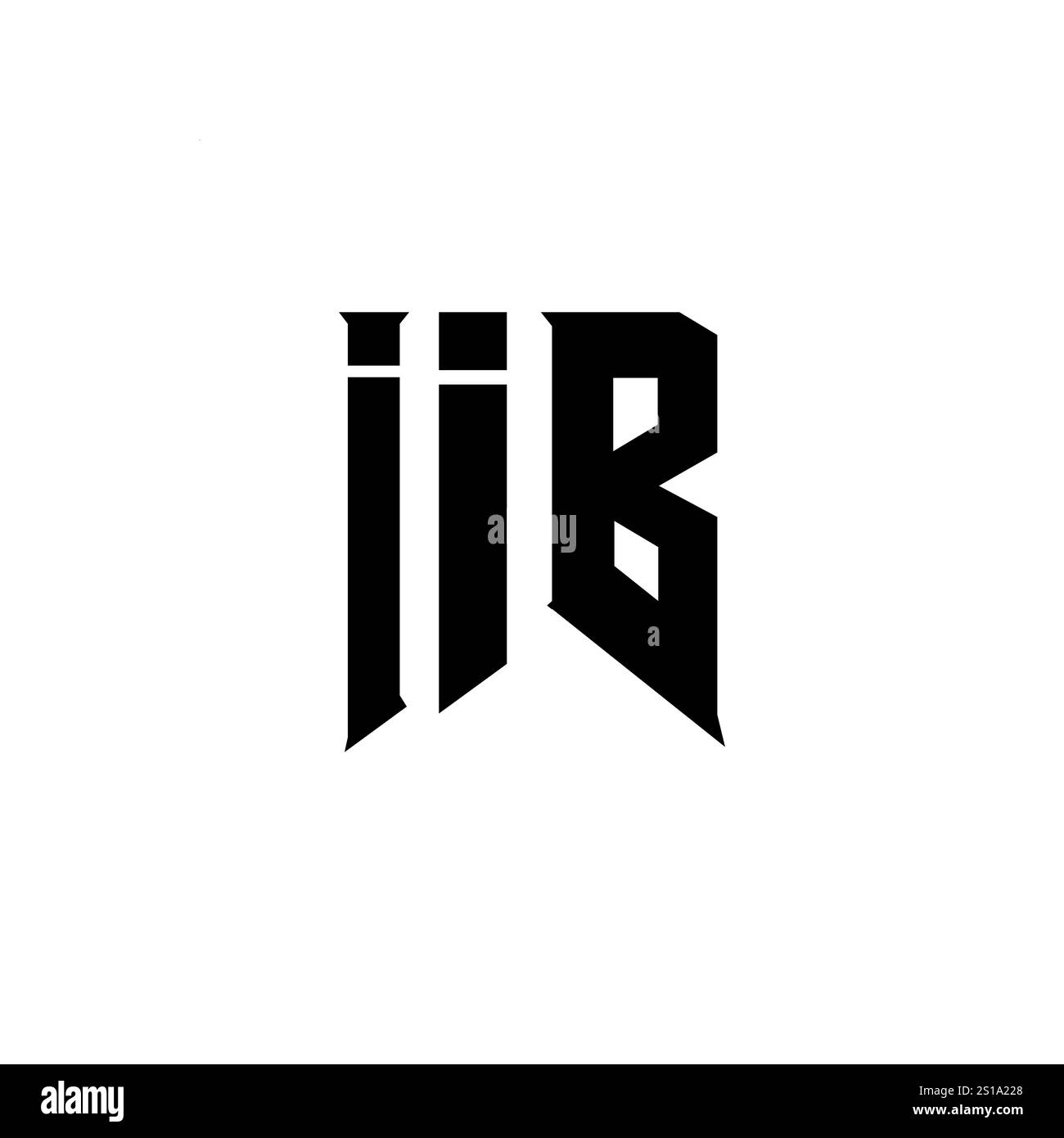 IIB letter logo design for technology company. IIB logo design black ...