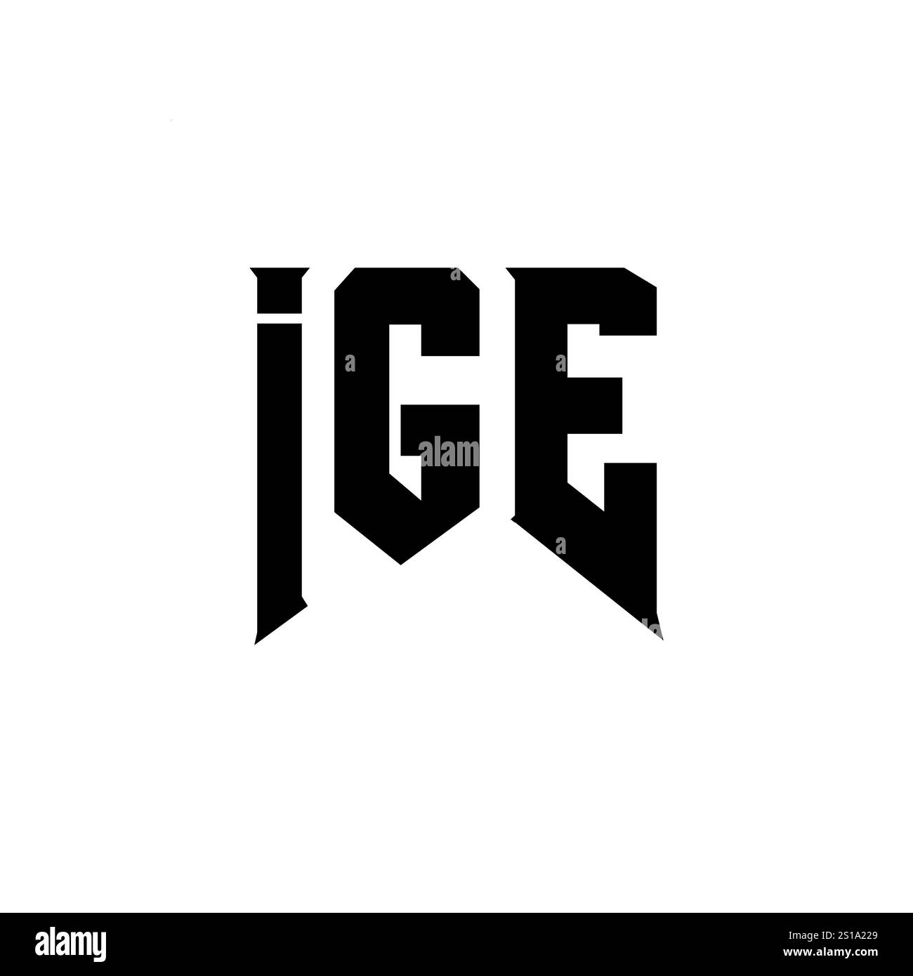 IGE letter logo design for technology company. IGE logo design black ...