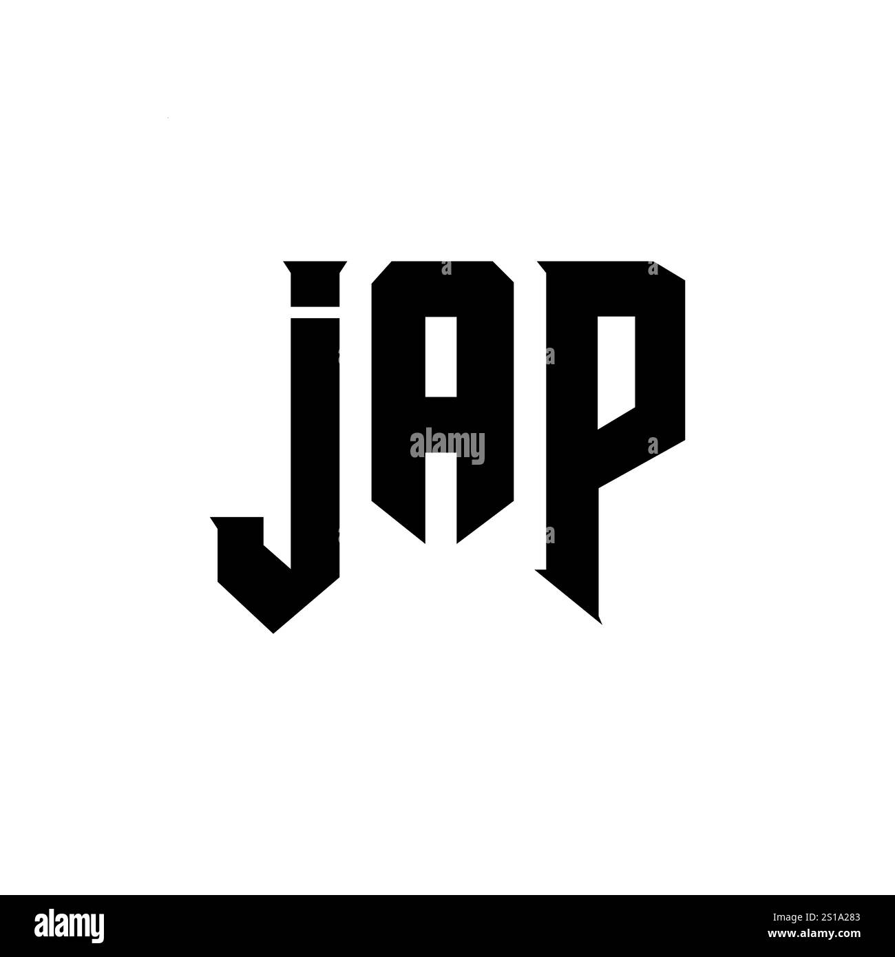 JAP letter logo design for technology company. JAP logo design black ...