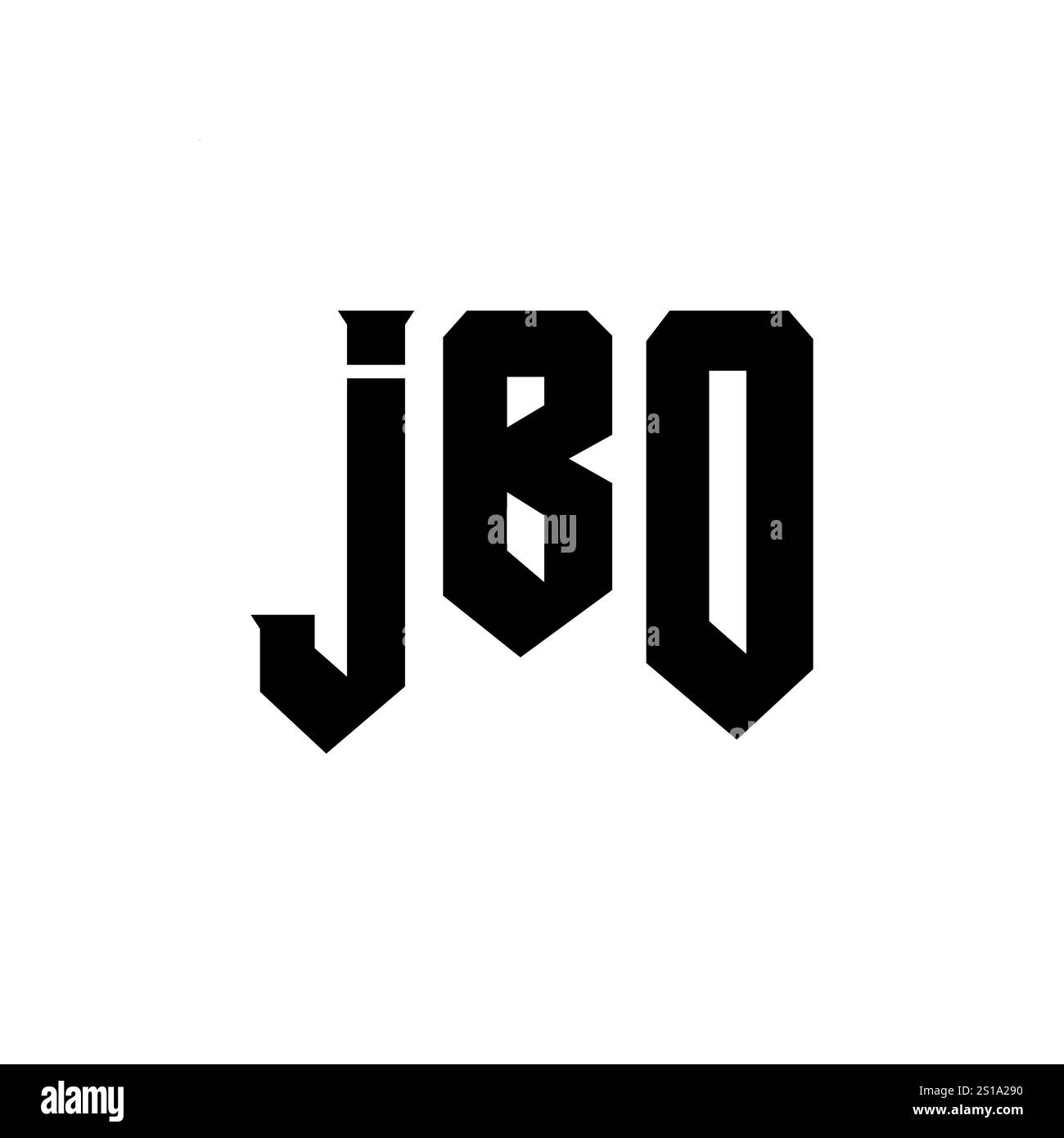 JBO letter logo design for technology company. JBO logo design black and white color combination ...