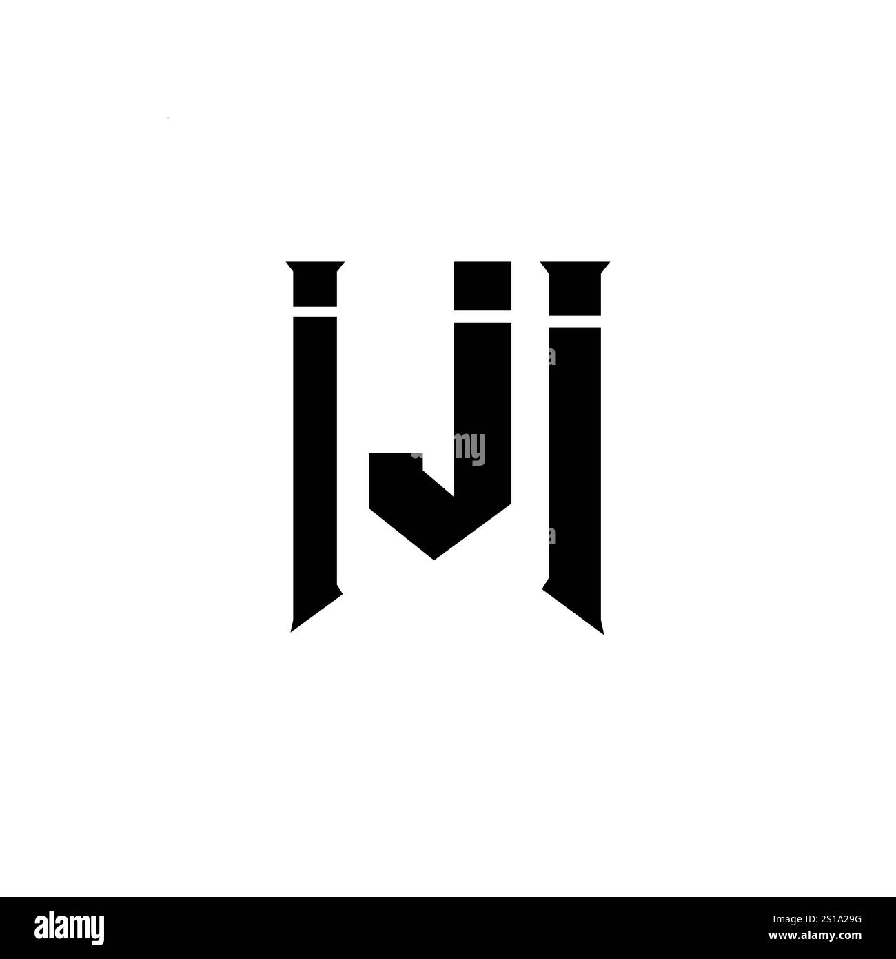 Iji logo design Black and White Stock Photos & Images - Alamy