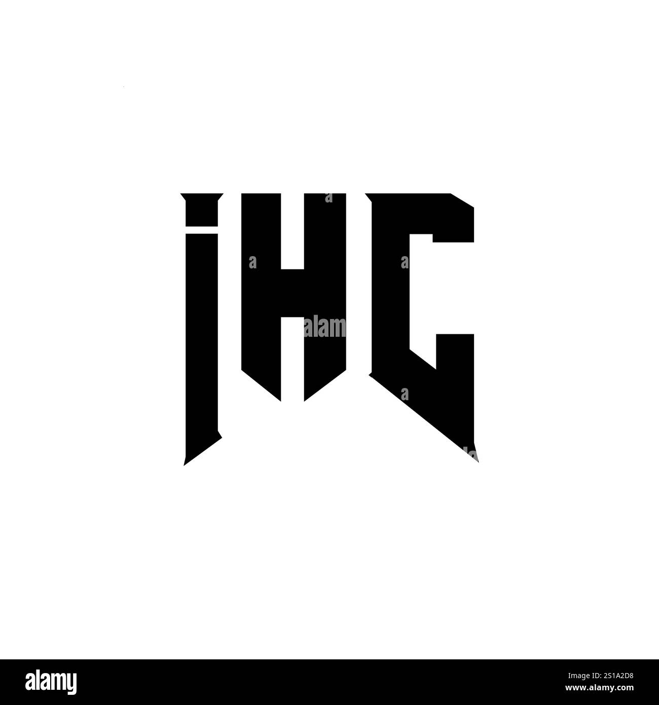 IHC letter logo design for technology company. IHC logo design black ...