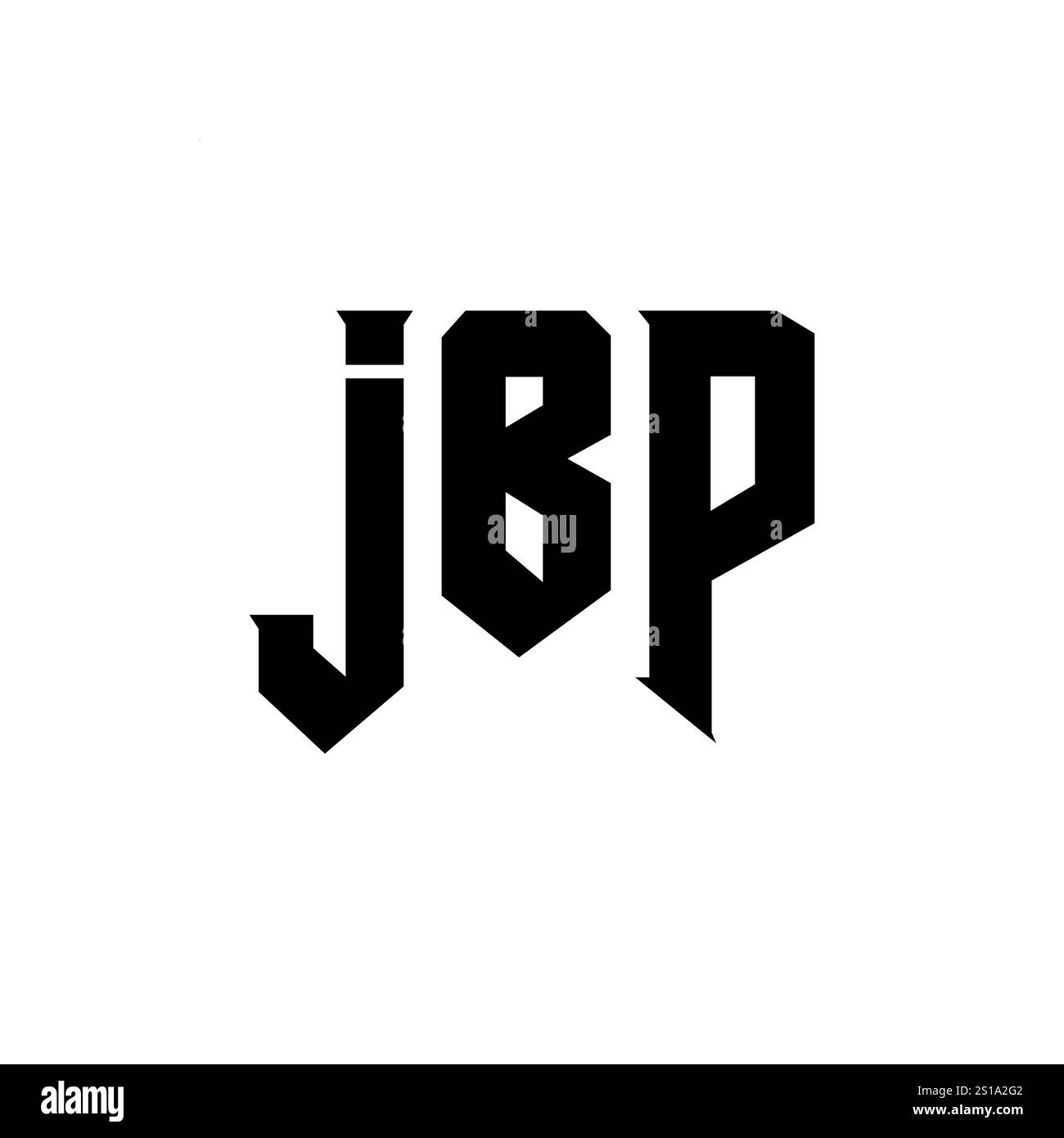 JBP letter logo design for technology company. JBP logo design black and white color combination ...