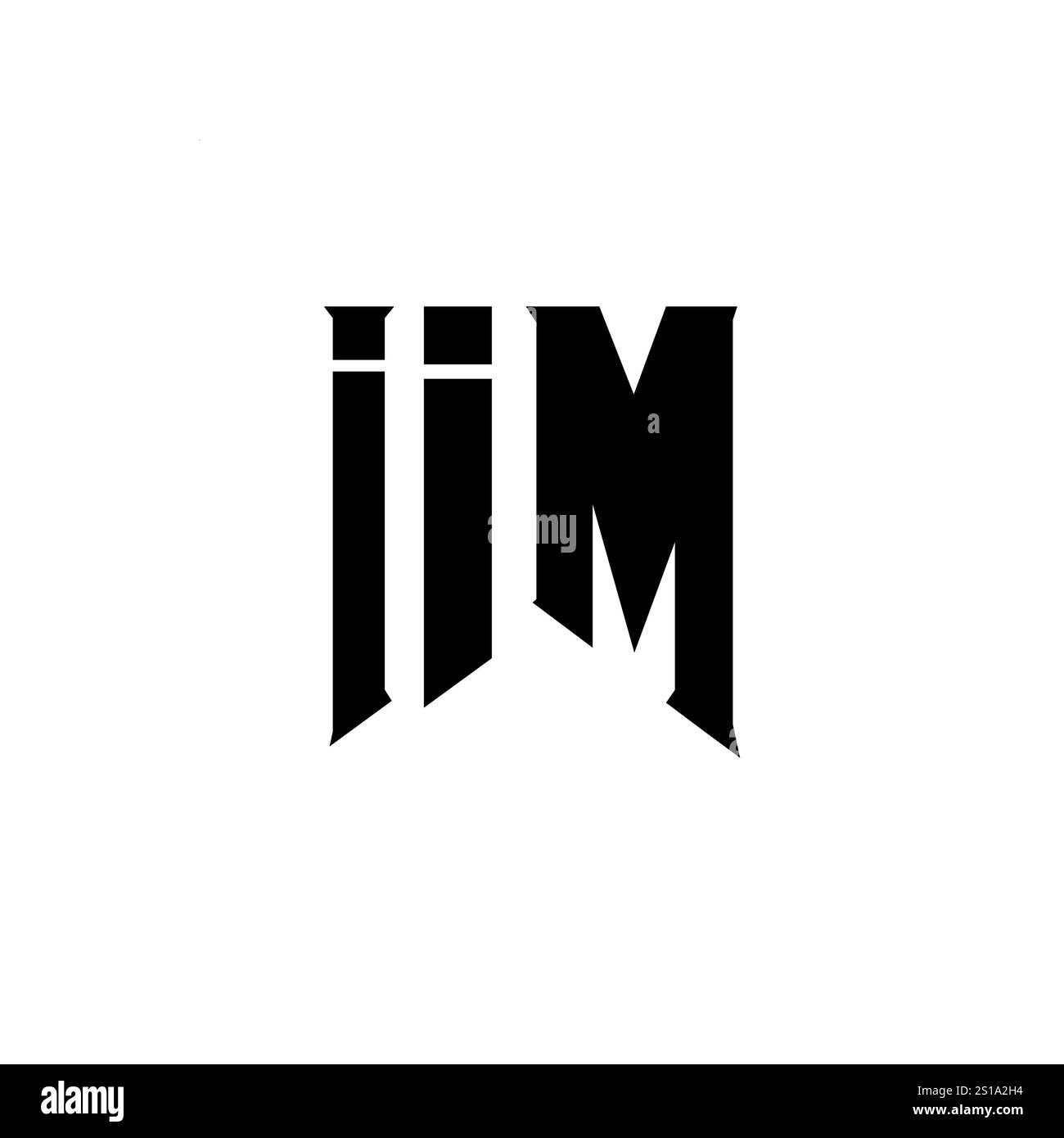 IIM letter logo design for technology company. IIM logo design black and white color combination ...