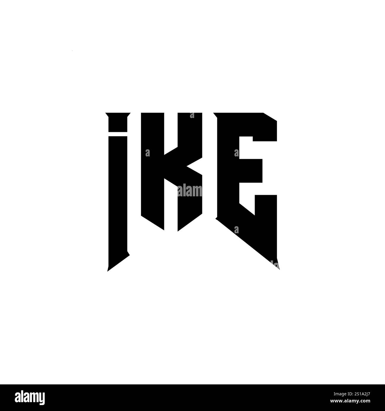 IKE letter logo design for technology company. IKE logo design black and white color combination ...
