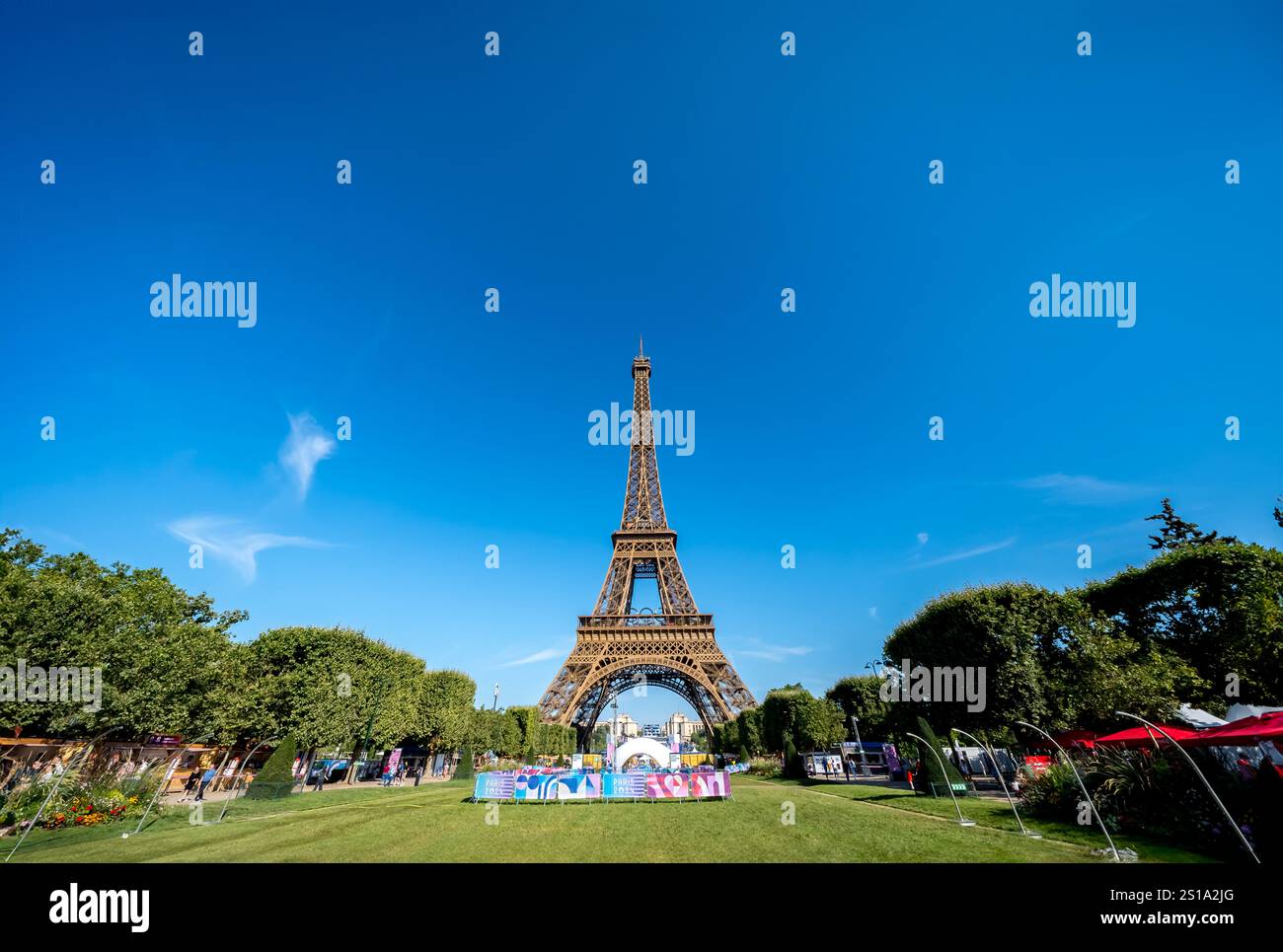 The Stade Tour Eiffel plays host to the Paris Olympics 2024 for the Preliminary Phase - Pool A ...