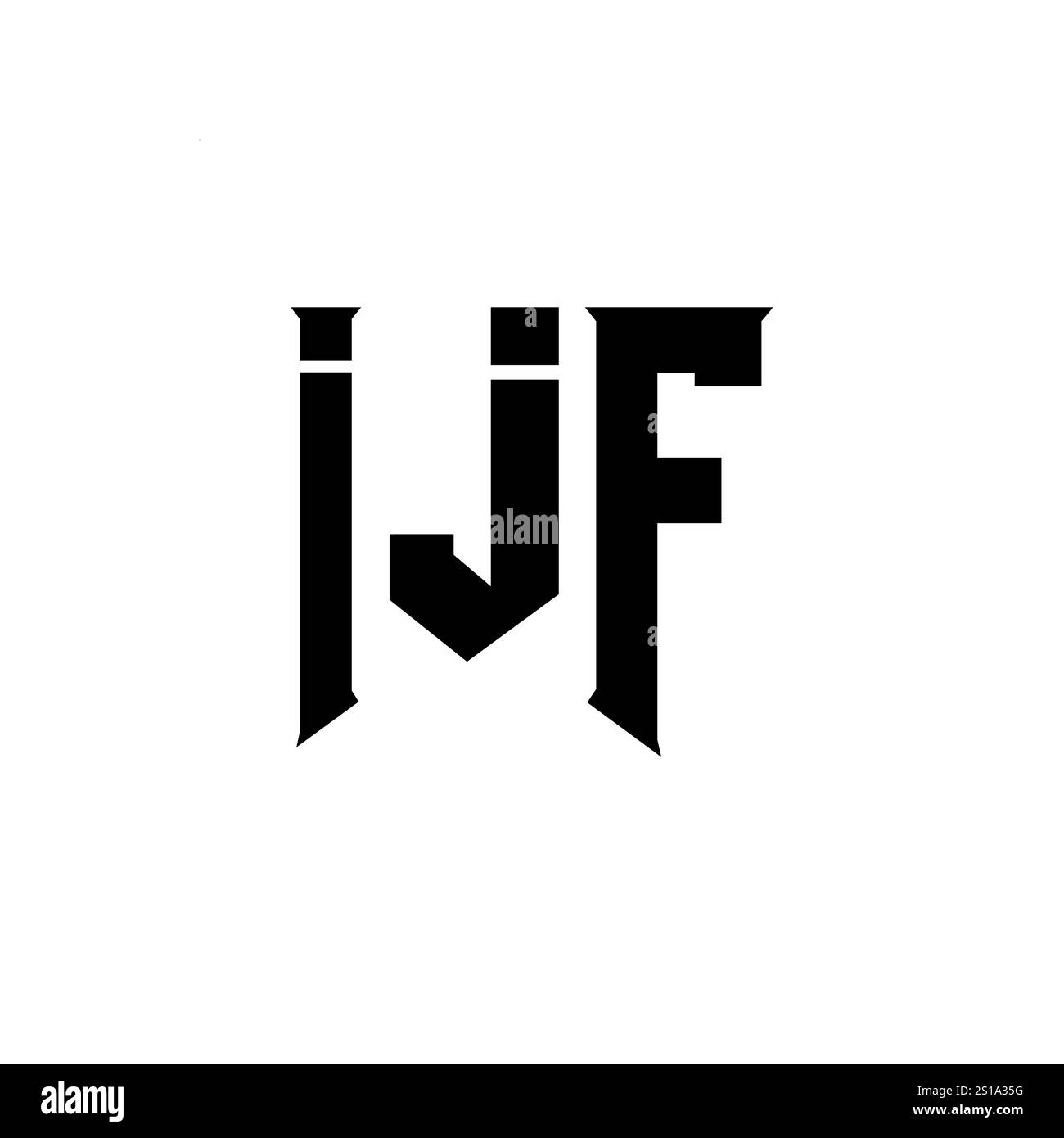 IJF letter logo design for technology company. IJF logo design black ...