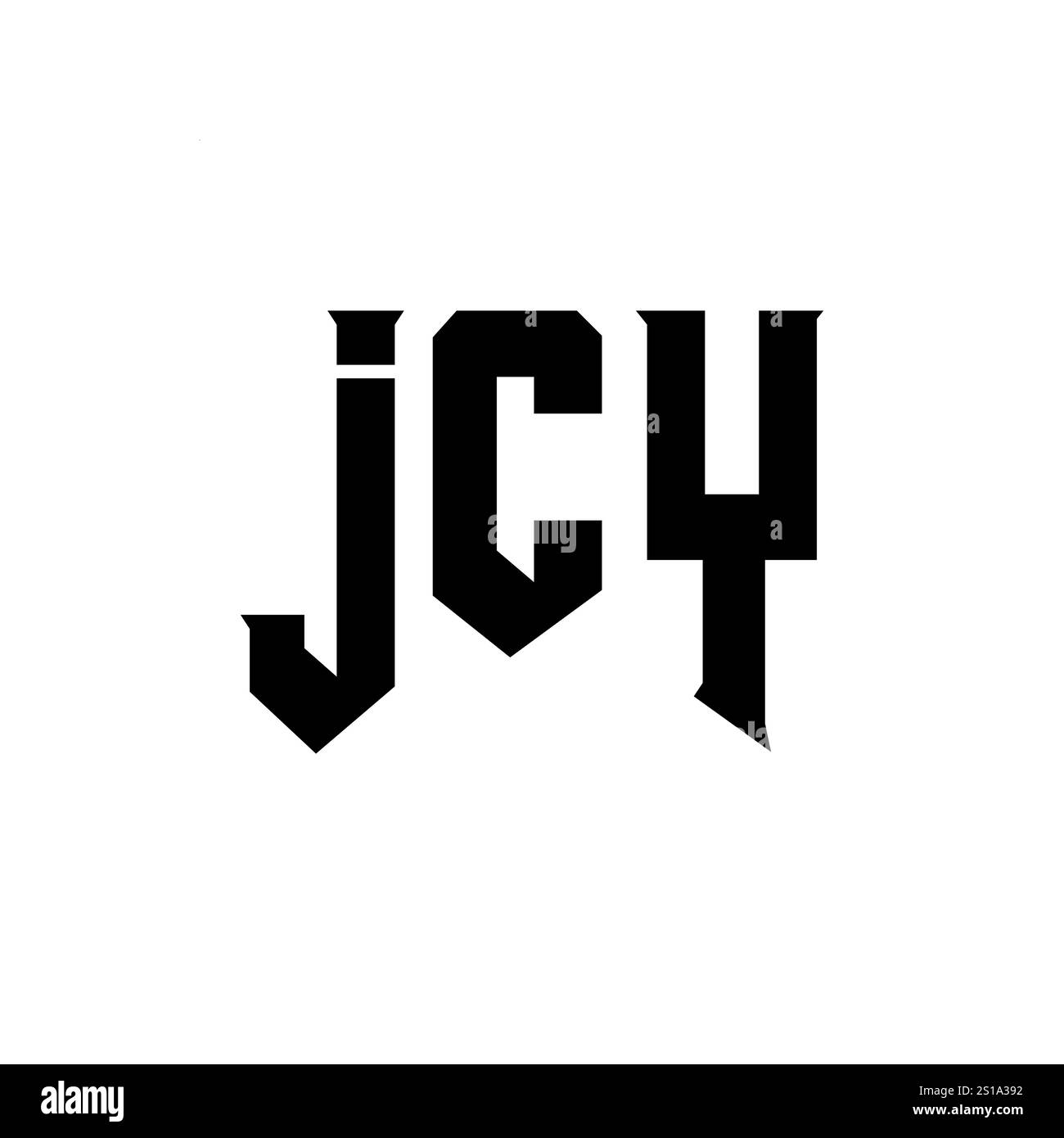 JCY letter logo design for technology company. JCY logo design black and white color combination ...