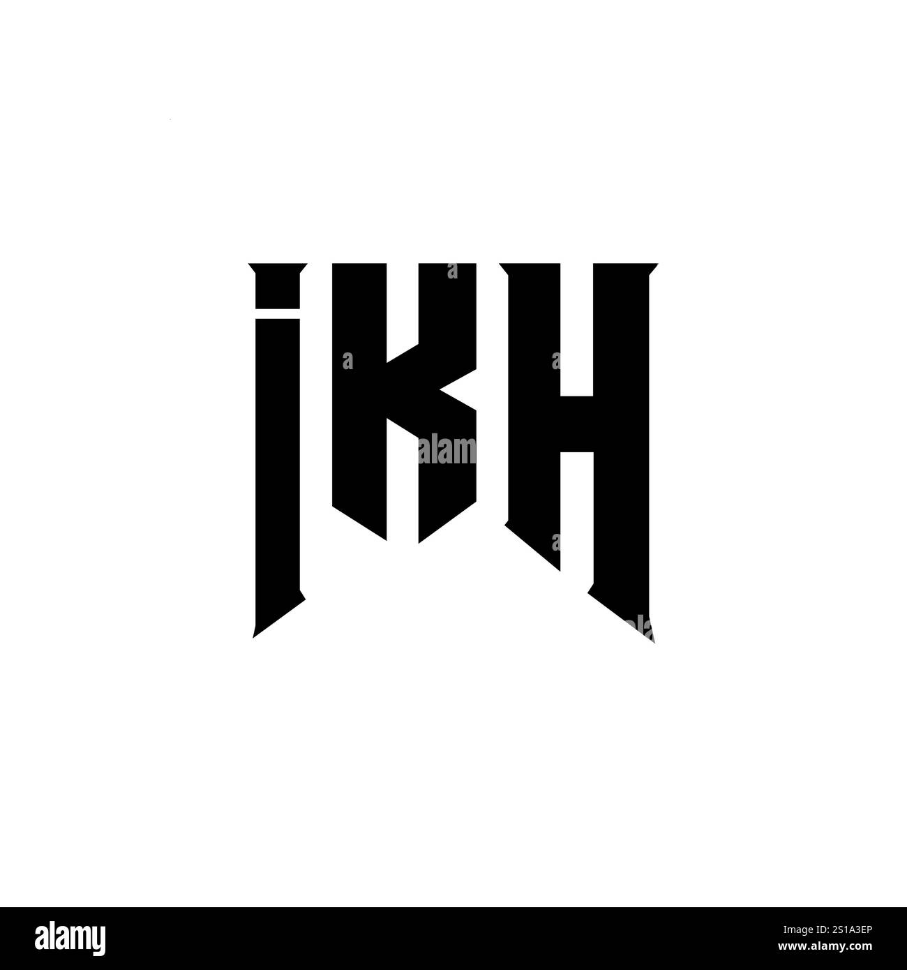 IKH letter logo design for technology company. IKH logo design black ...