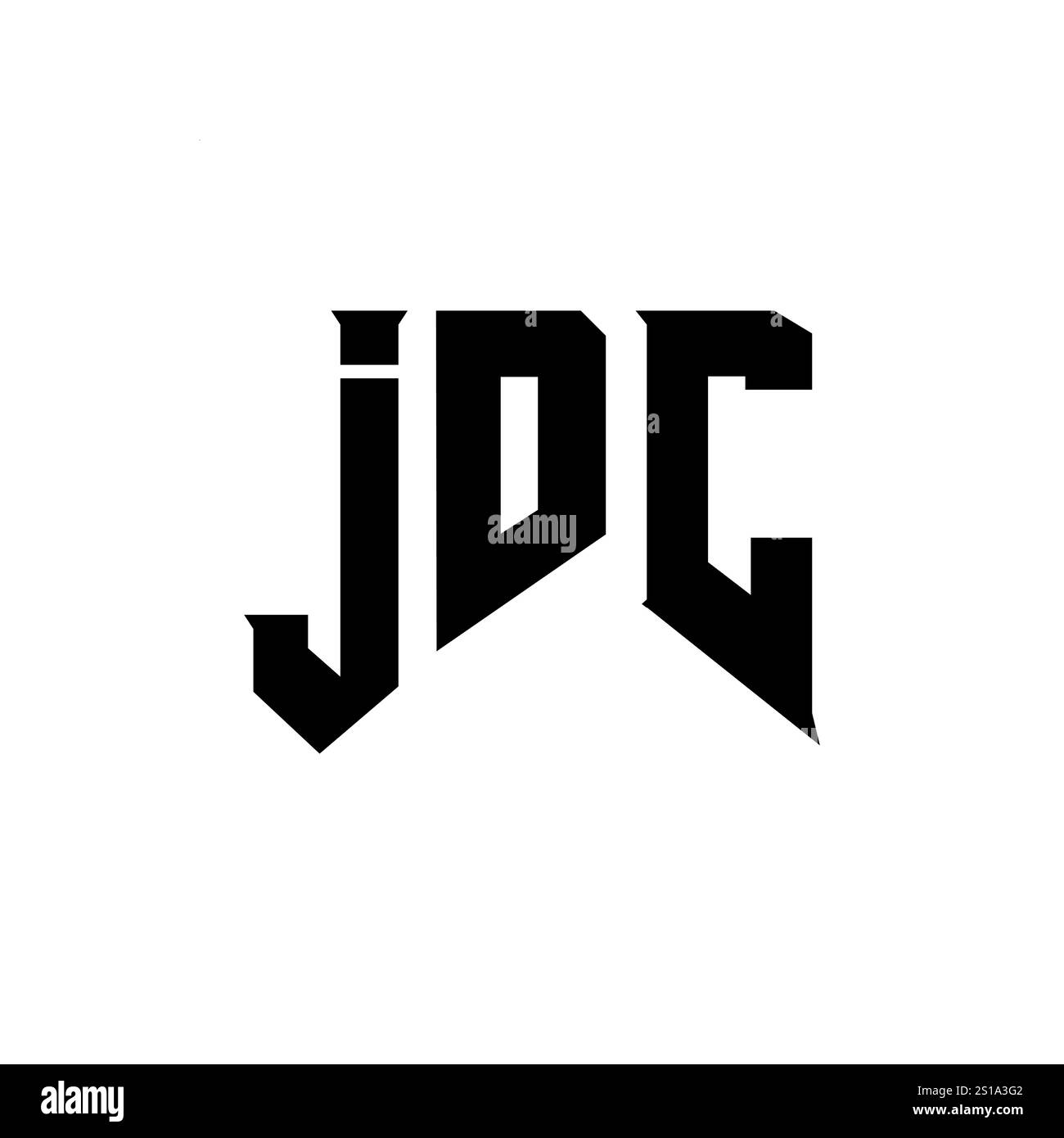 JDC letter logo design for technology company. JDC logo design black and white color combination ...