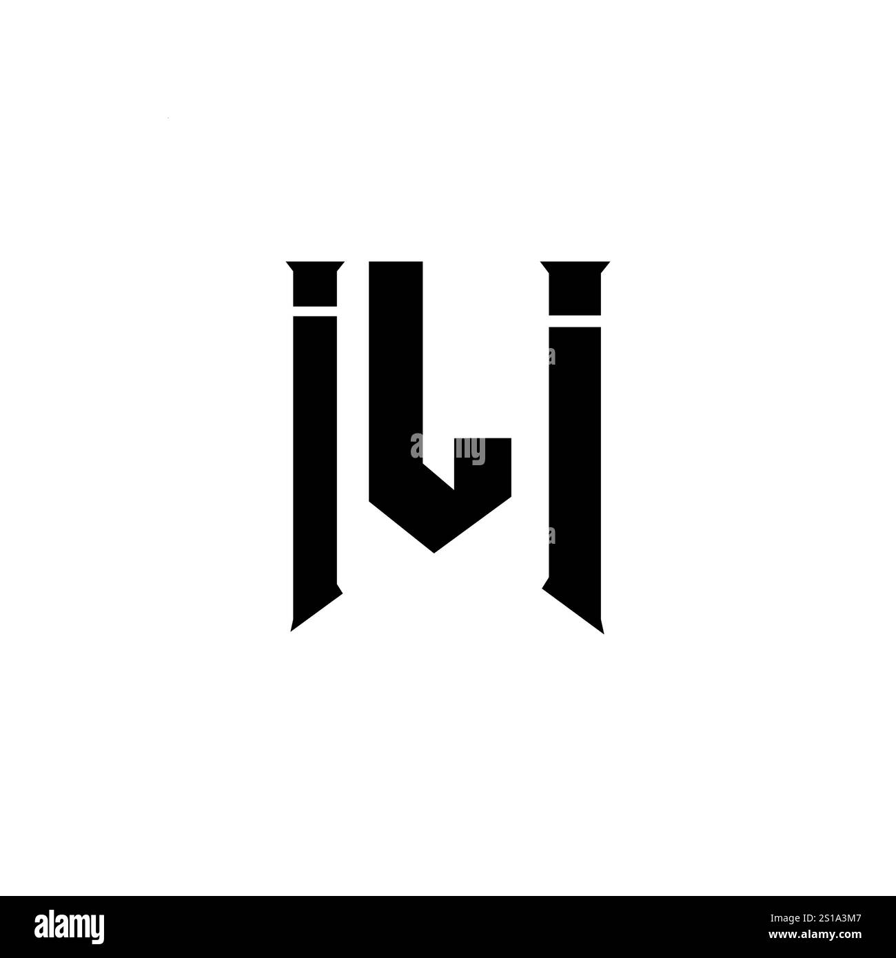 ILI letter logo design for technology company. ILI logo design black and white color combination ...