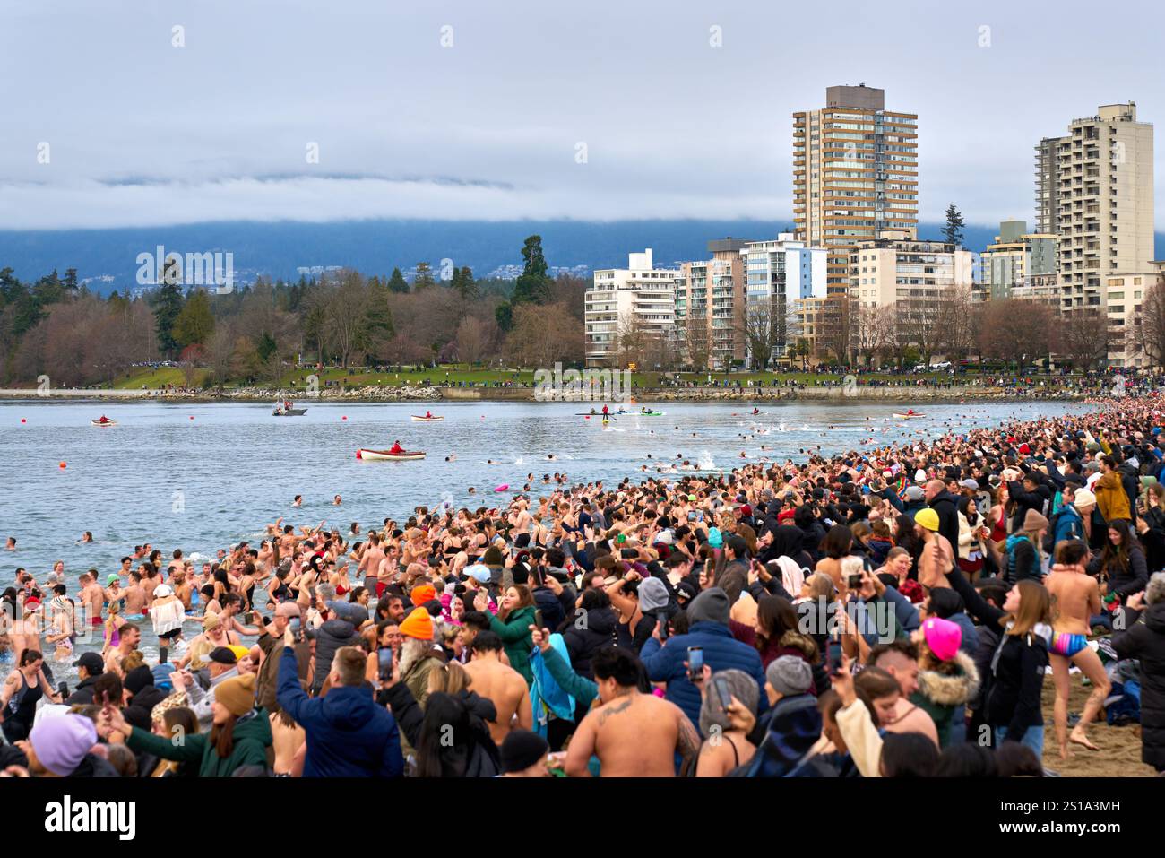 Vancouver, Canada – January 1, 2025. English Bay Polar Bay Swim ...
