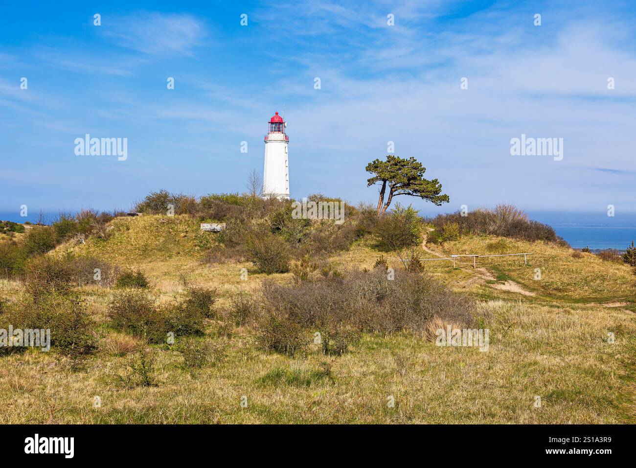 The lighthouse Dornbusch on the island Hiddensee, Germany Stock Photo - Alamy