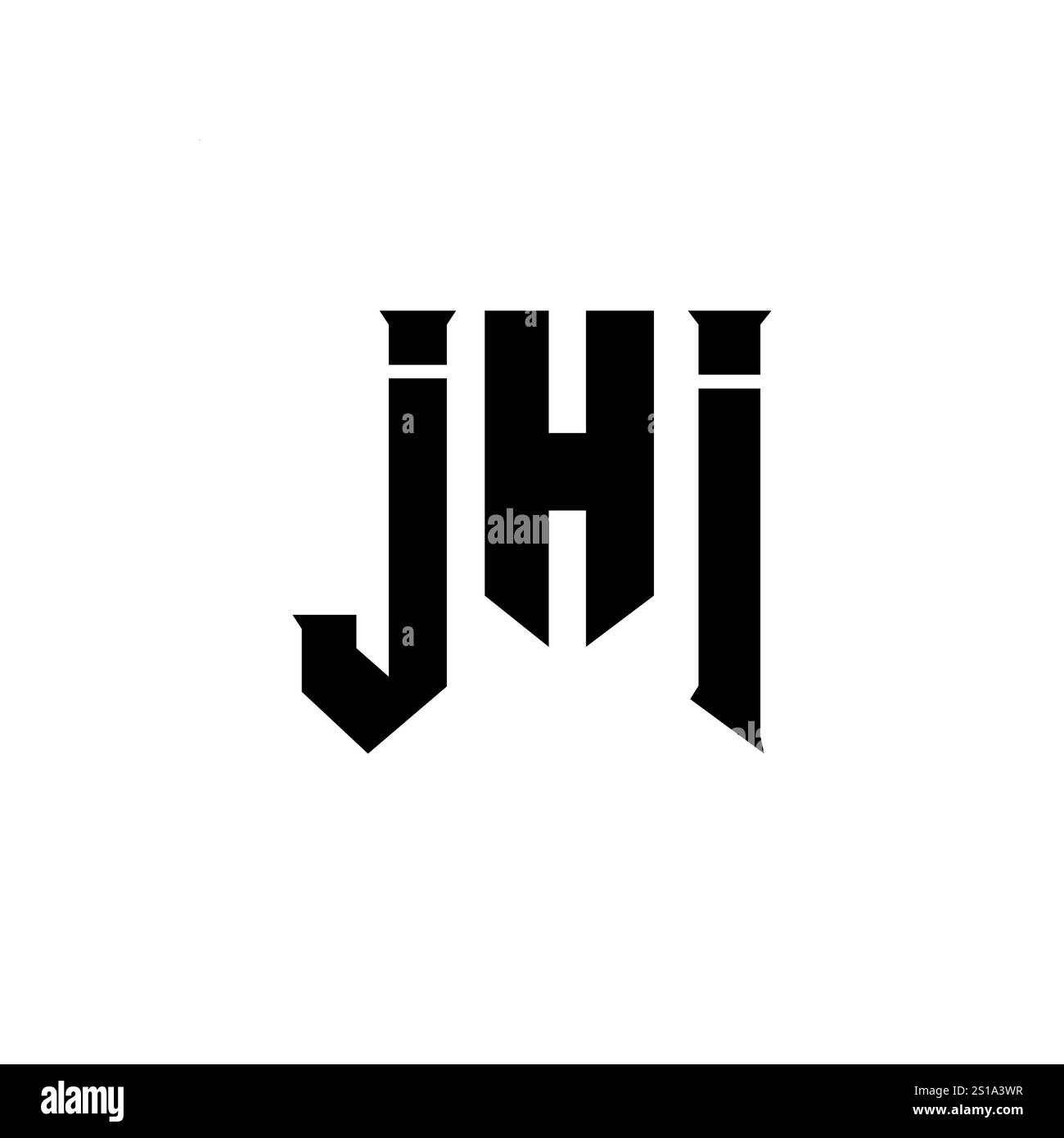 JHI letter logo design for technology company. JHI logo design black ...