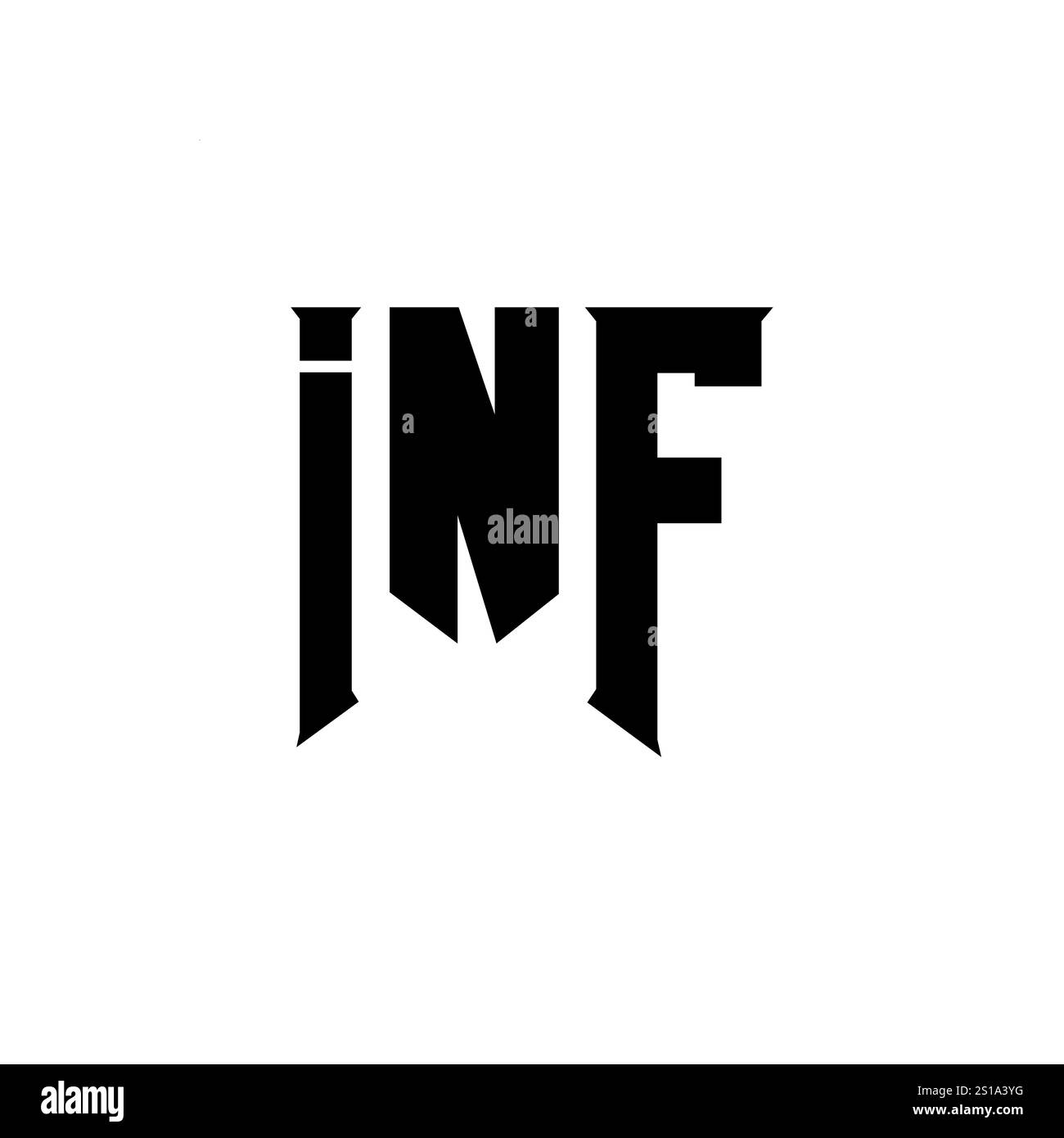 INF letter logo design for technology company. INF logo design black ...
