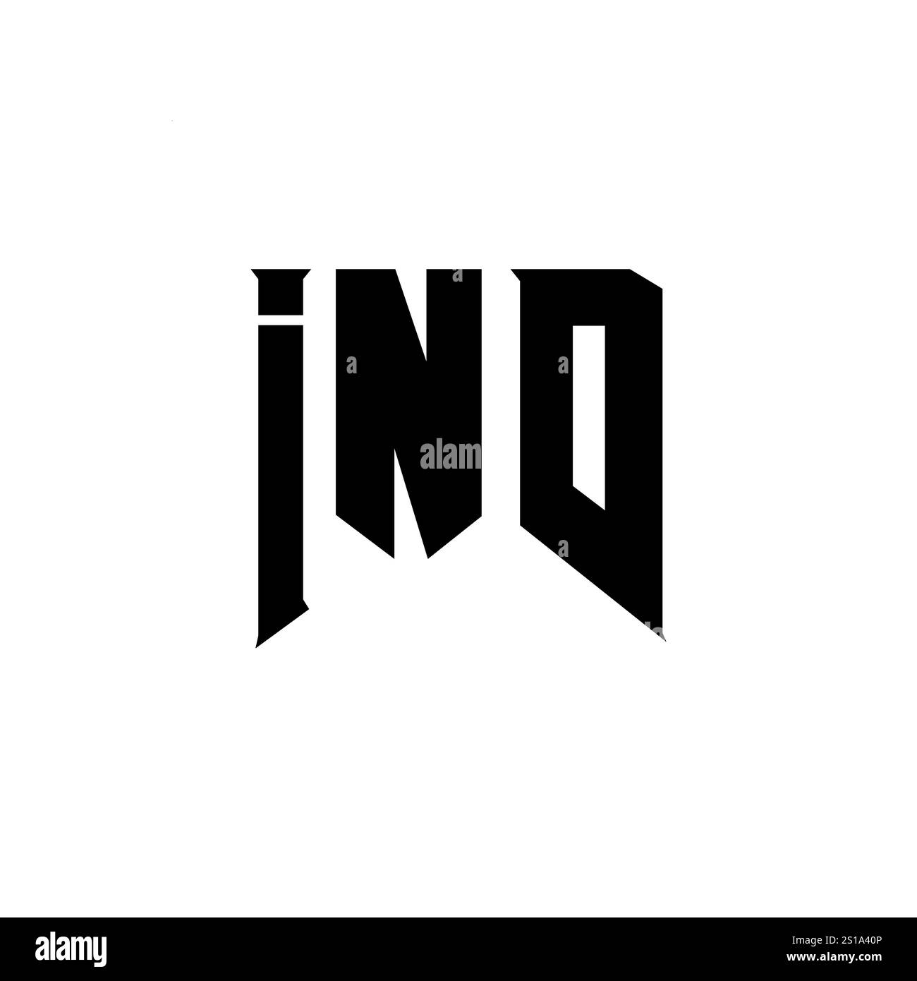 IND letter logo design for technology company. IND logo design black ...