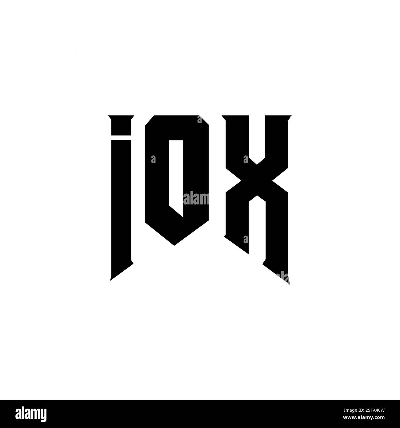 IOX letter logo design for technology company. IOX logo design black and white color combination ...
