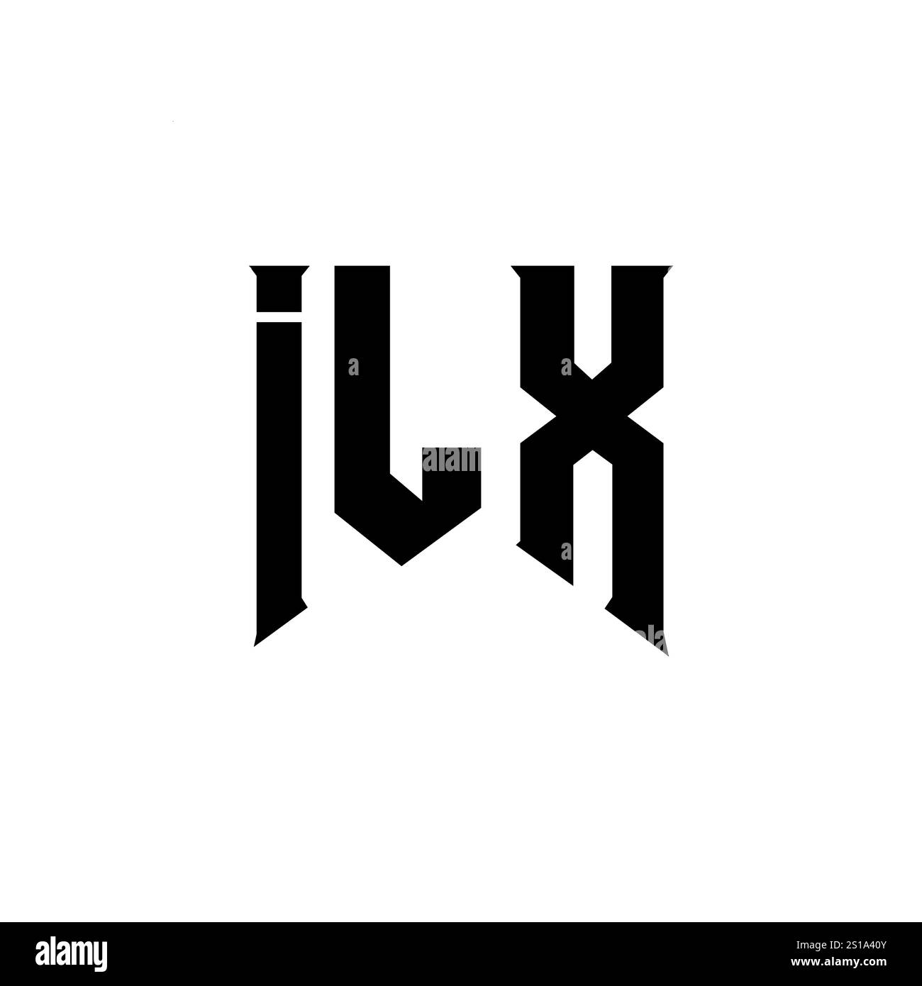 ILX letter logo design for technology company. ILX logo design black ...