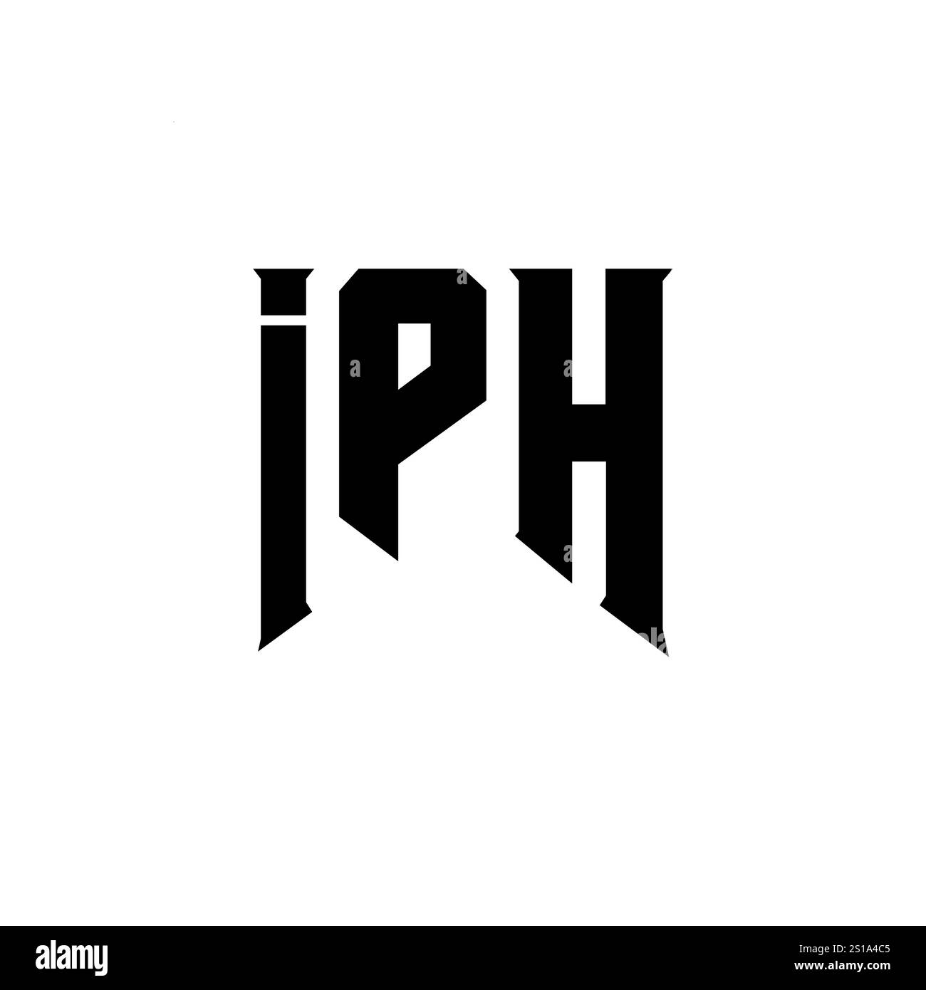 IPH letter logo design for technology company. IPH logo design black ...