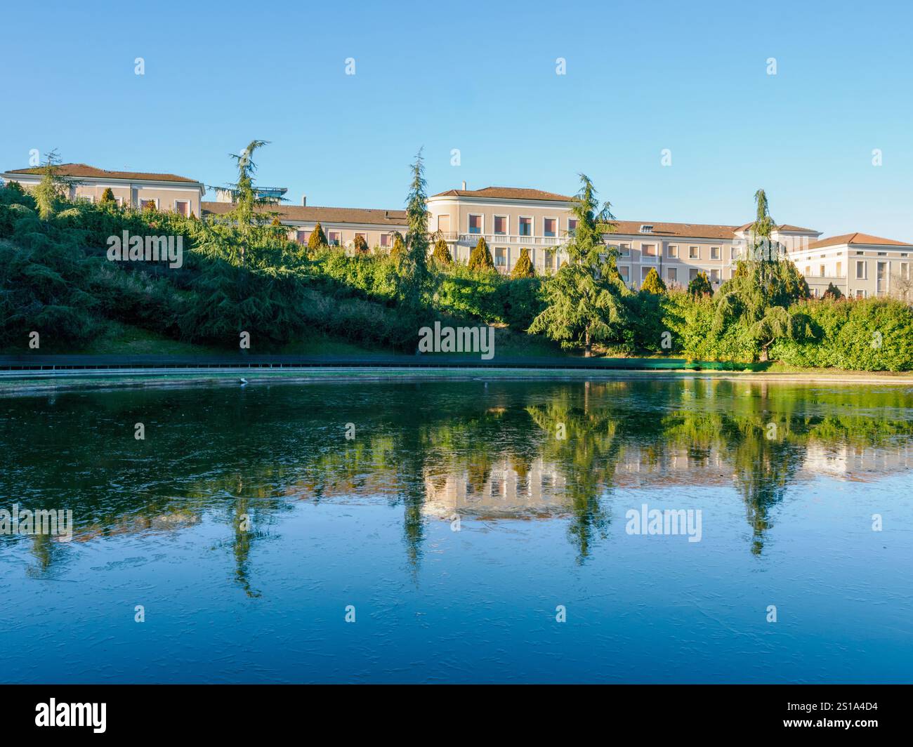 The longest bench in Europe at Portello park, Milan, Lombardy, Italy ...