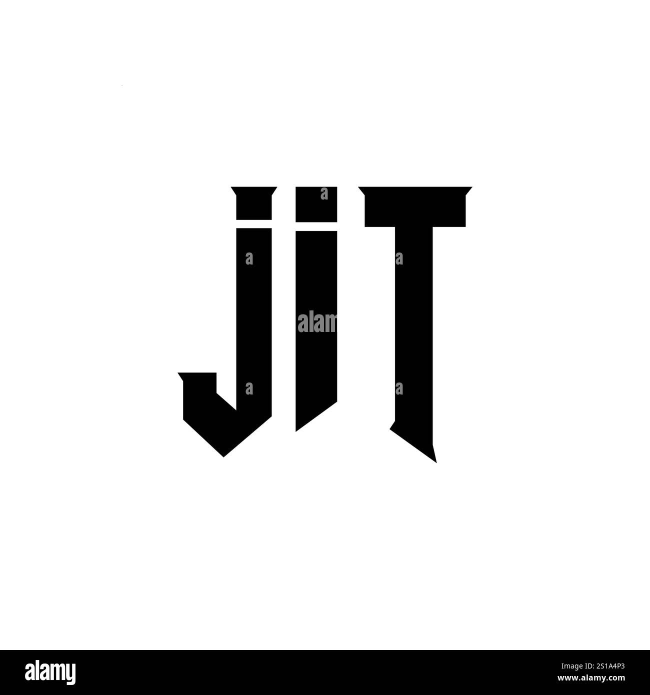 JIT letter logo design for technology company. JIT logo design black and white color combination ...
