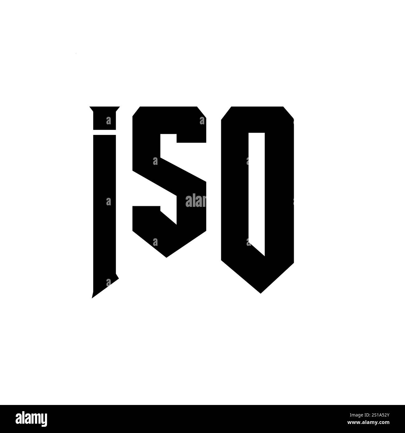 ISO letter logo design for technology company. ISO logo design black ...