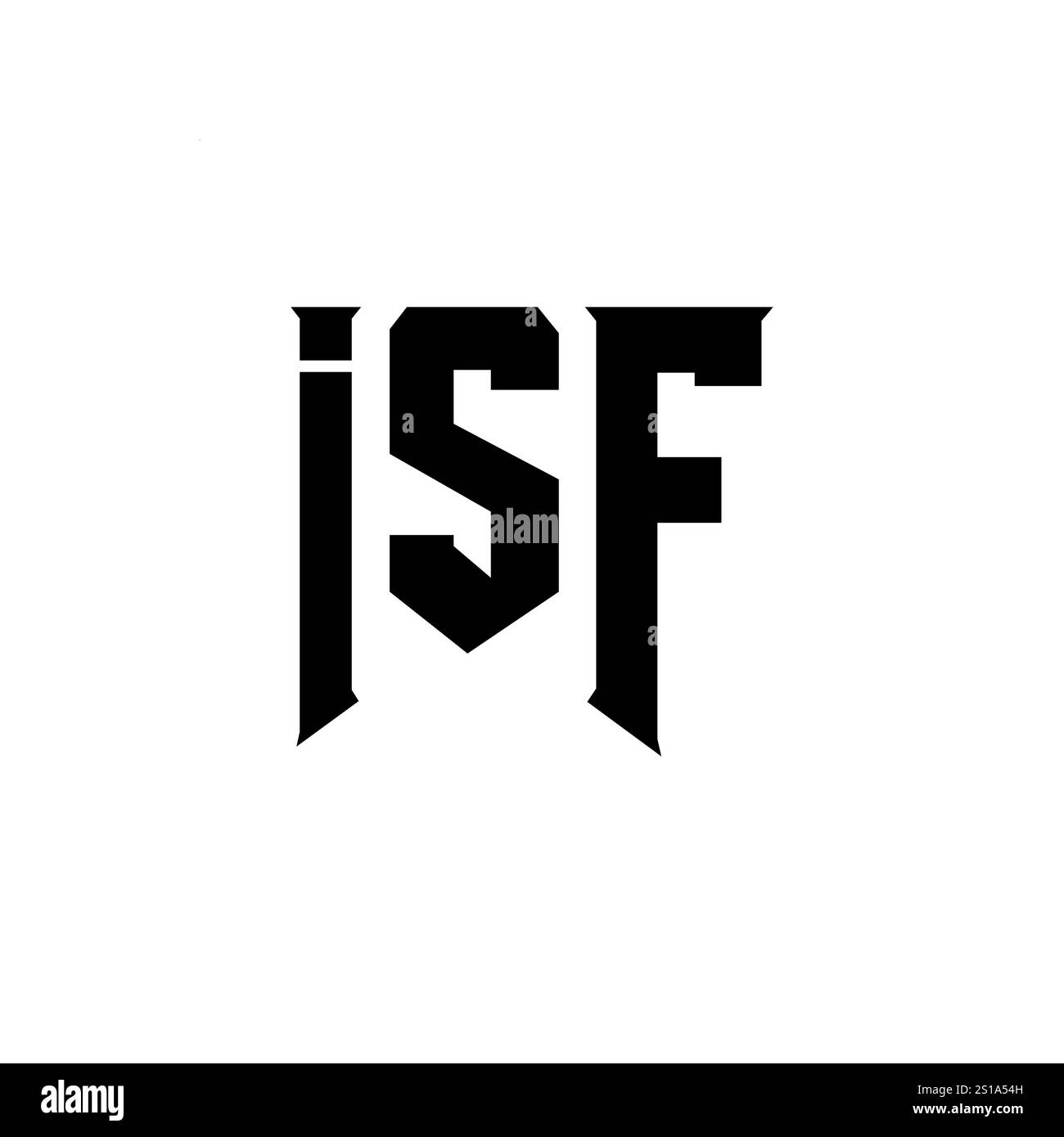 ISF letter logo design for technology company. ISF logo design black ...