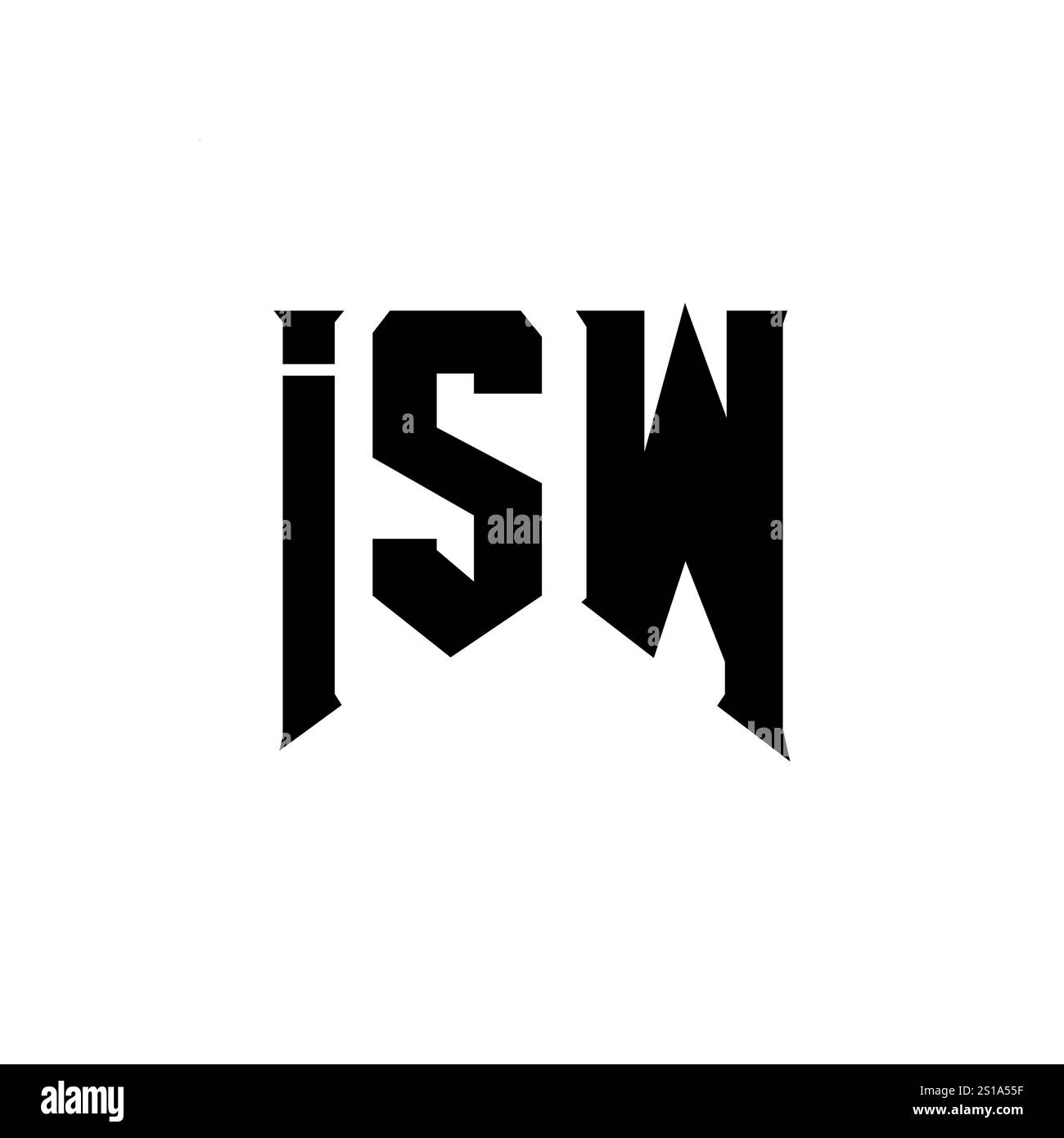 ISW letter logo design for technology company. ISW logo design black ...