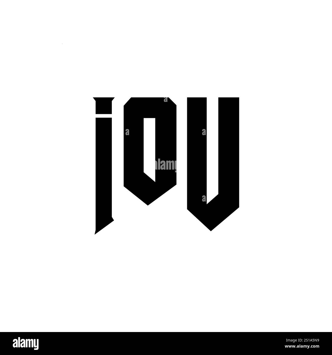 IOU letter logo design for technology company. IOU logo design black ...