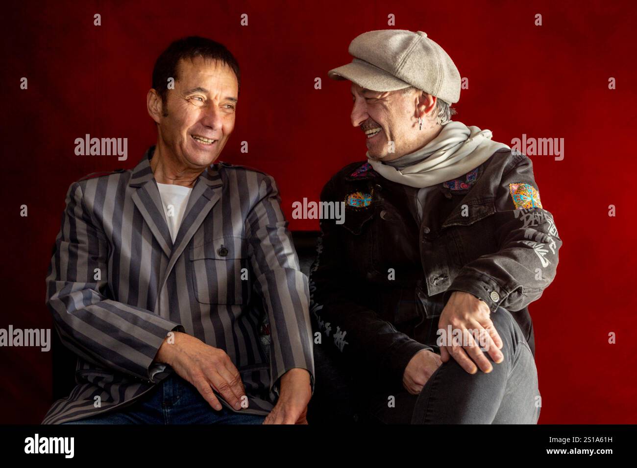 Bassist and singer Lele Laina (left) and guitarist Luis Cruz (right) of ...