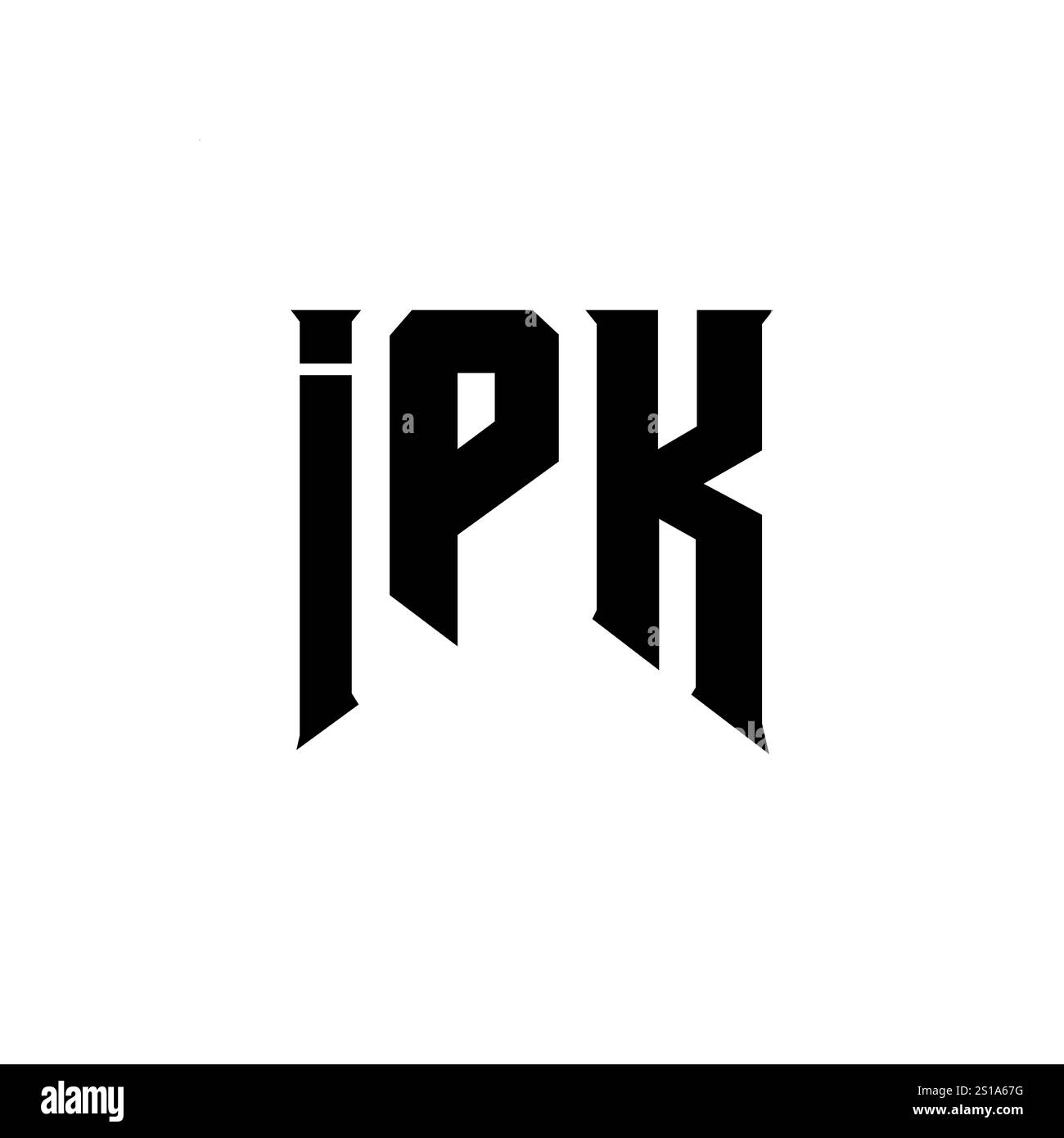 IPK letter logo design for technology company. IPK logo design black ...