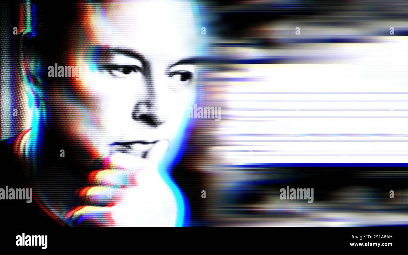 Poltava. Ukraine. January 2, 2025. Abstract photographic portrait of a ...