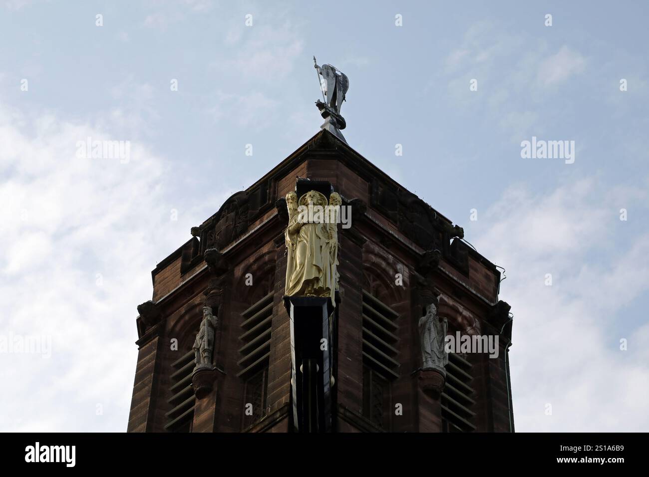Golden Angel on the cantilevered clock at Coventry Council House Stock ...
