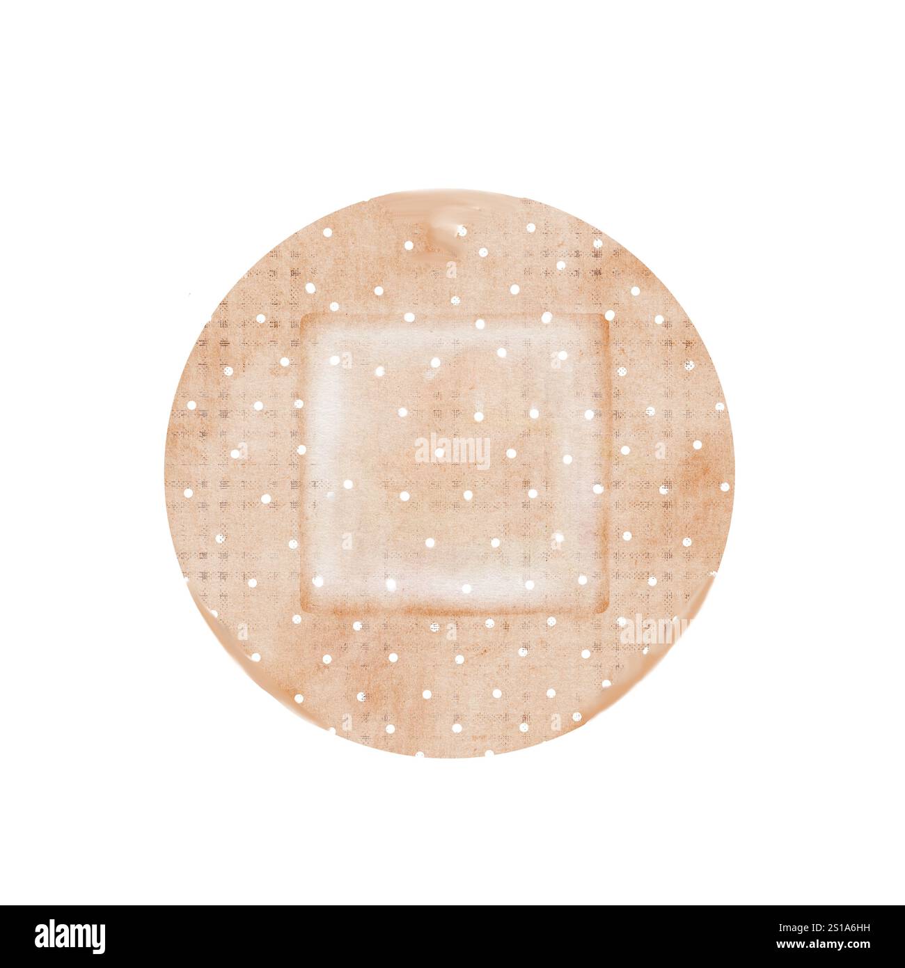 Adhesive plaster watercolor. Hand drawn protective patch in the form of ...