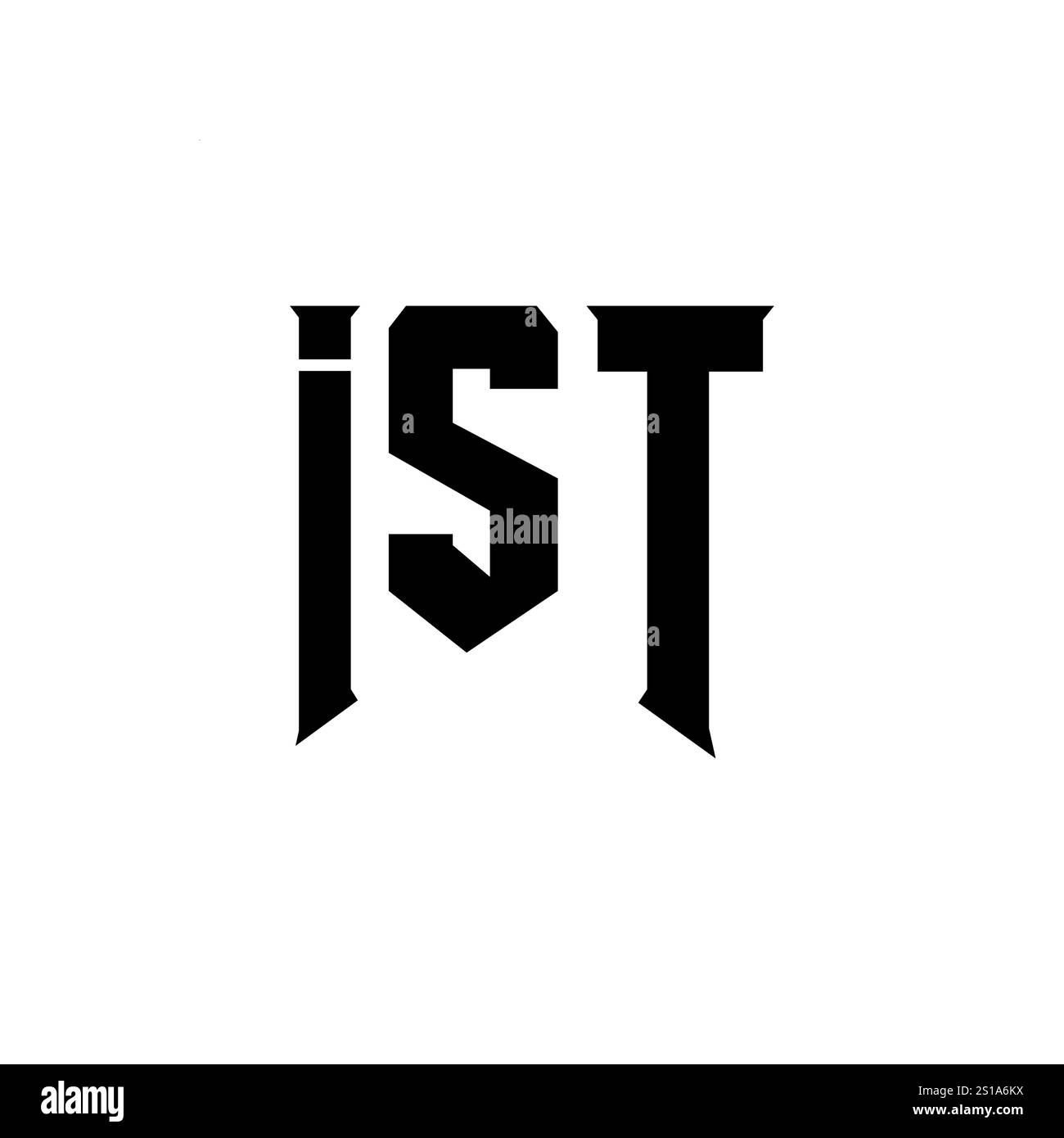 IST letter logo design for technology company. IST logo design black ...