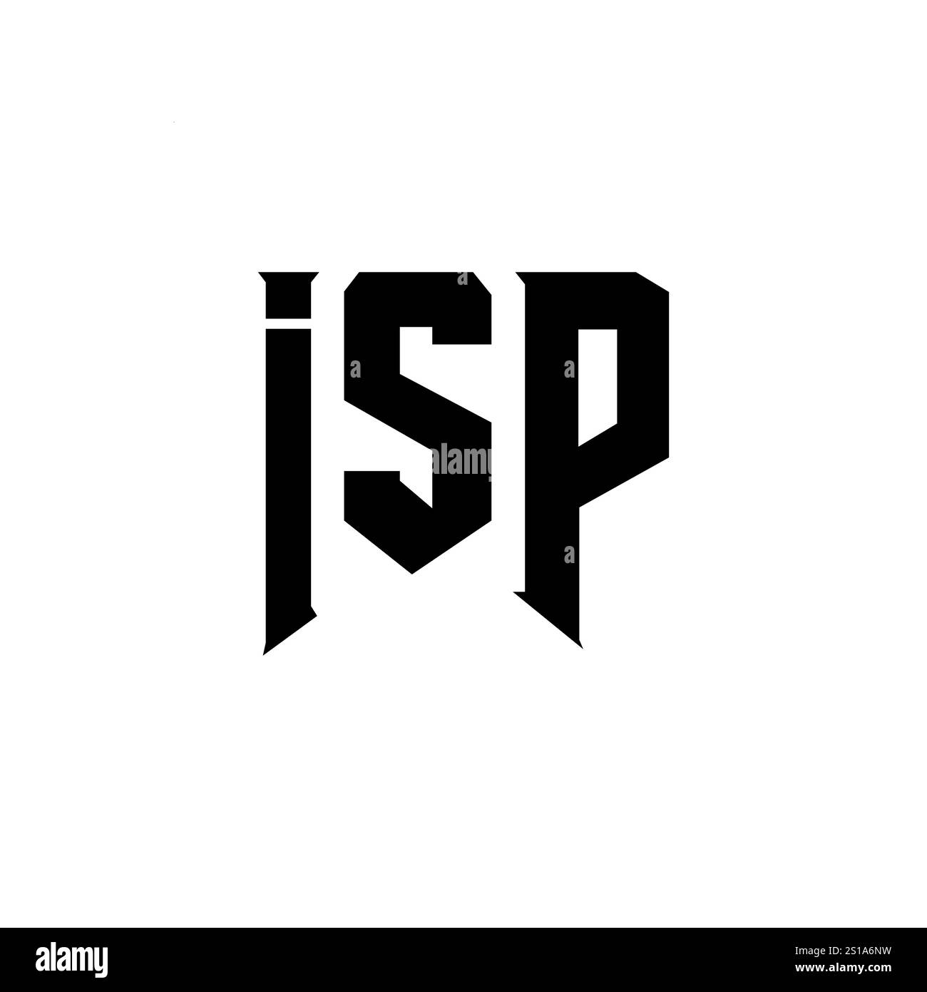 ISP letter logo design for technology company. ISP logo design black ...