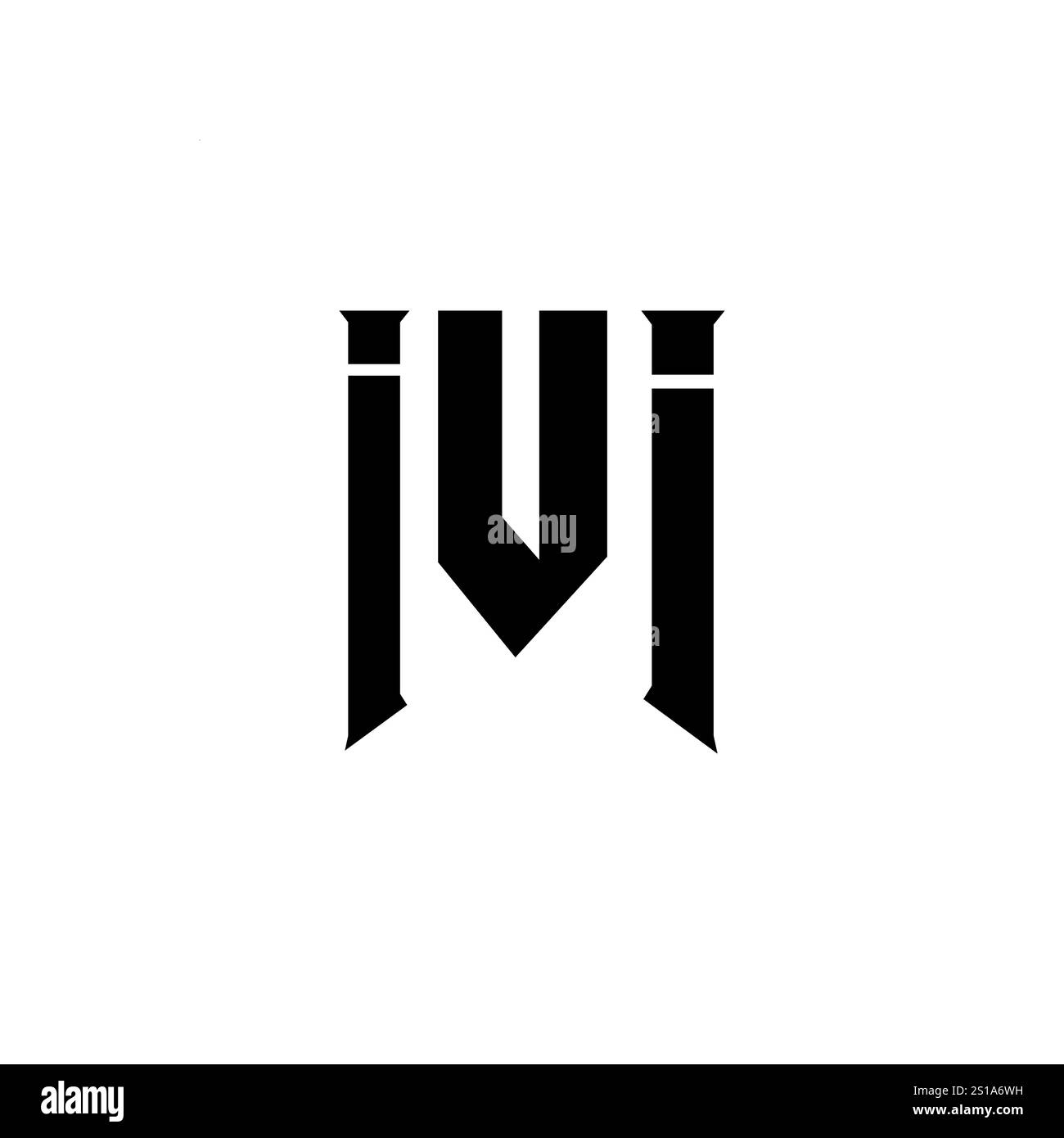 IVI letter logo design for technology company. IVI logo design black and white color combination ...