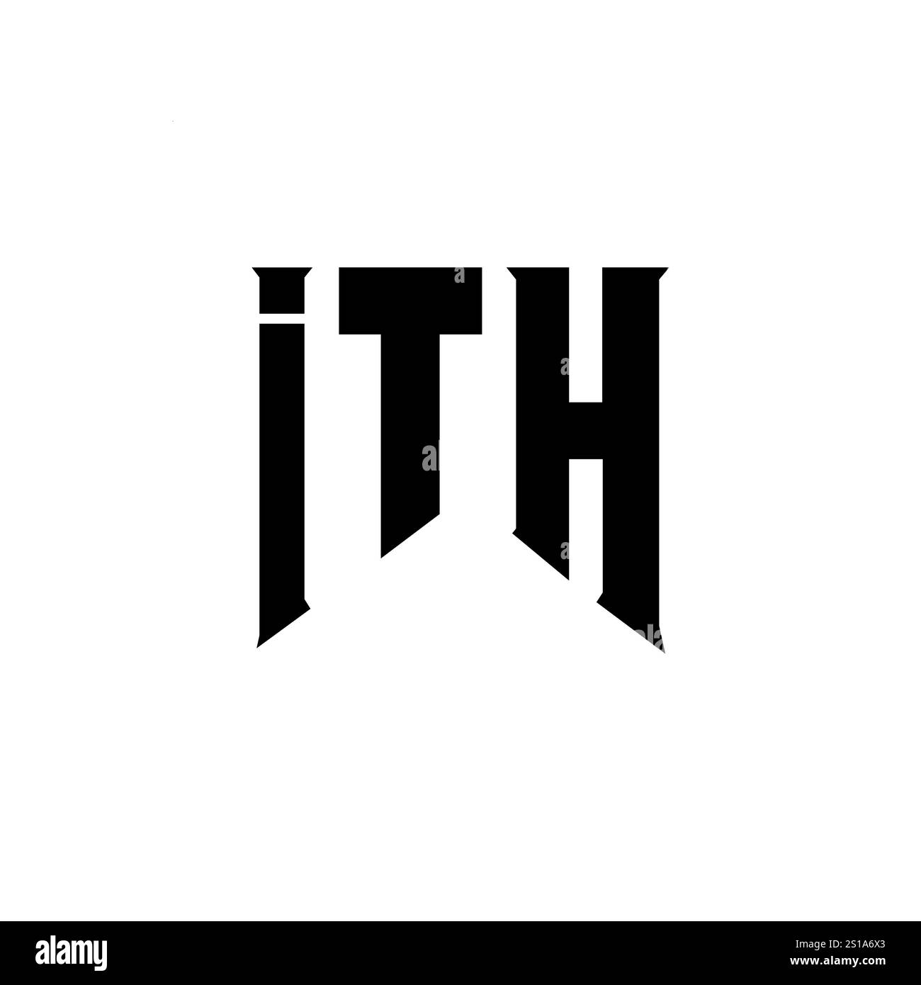 ITH letter logo design for technology company. ITH logo design black ...