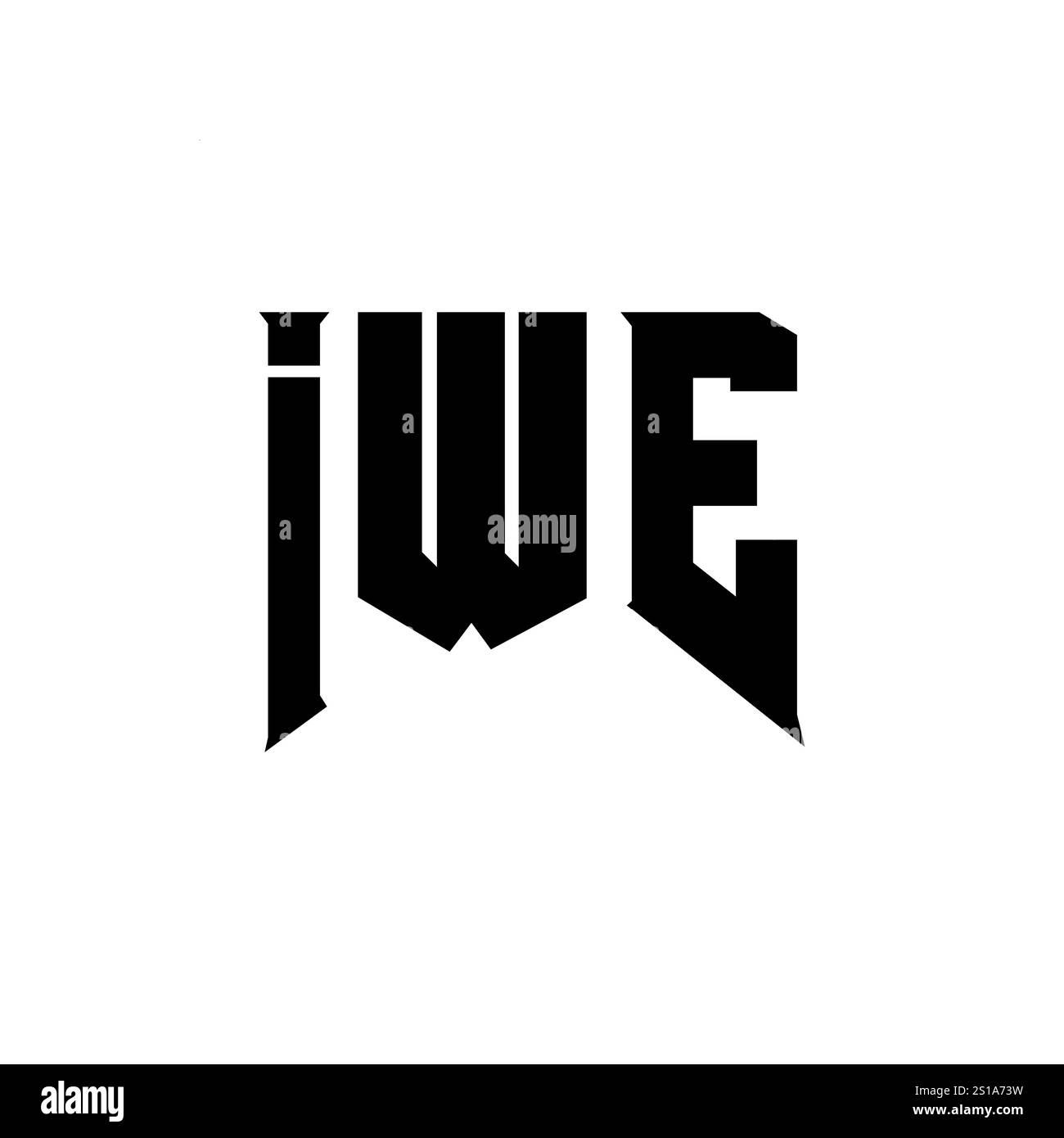 IWE letter logo design for technology company. IWE logo design black and white color combination ...