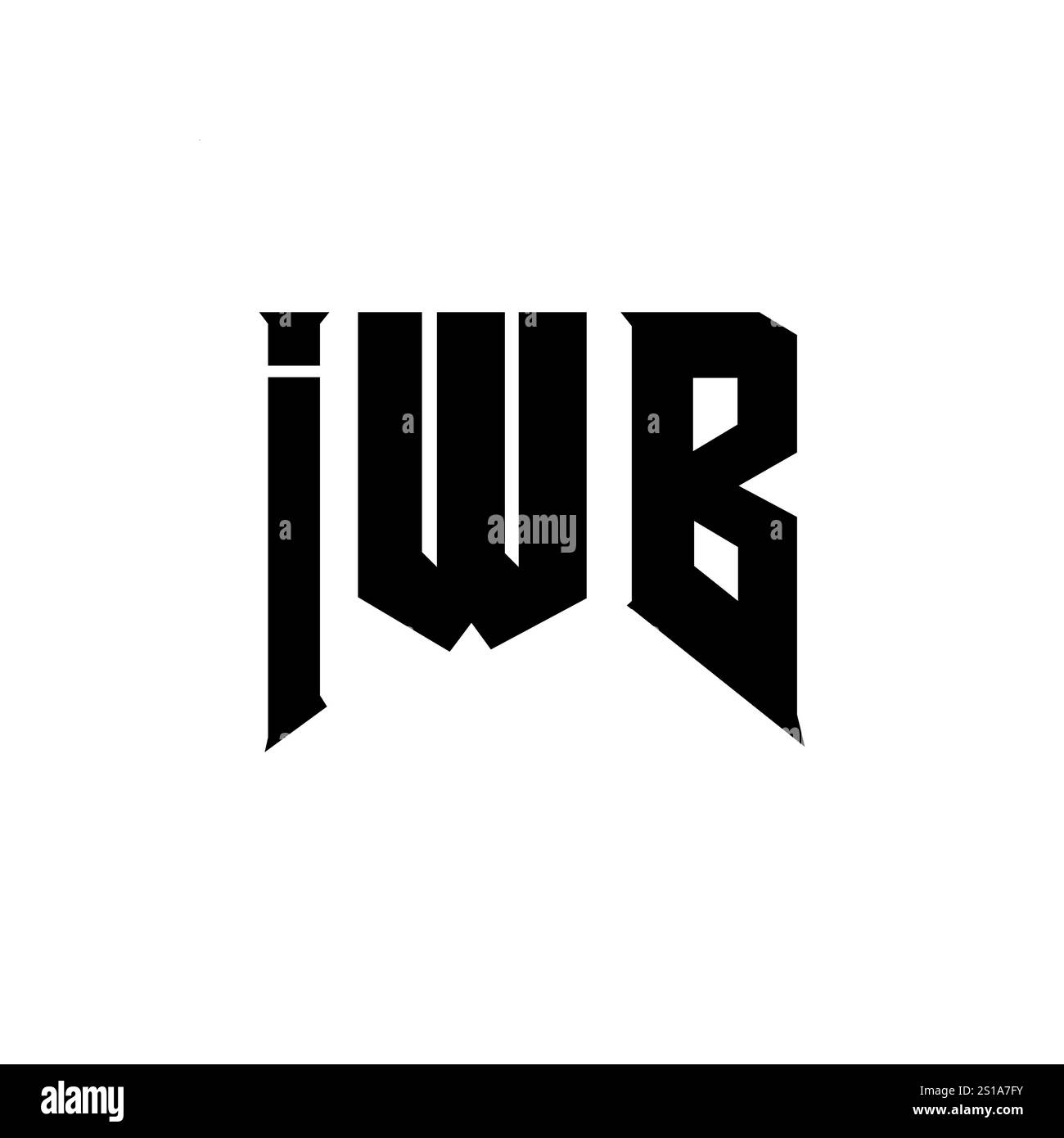 IWB letter logo design for technology company. IWB logo design black ...